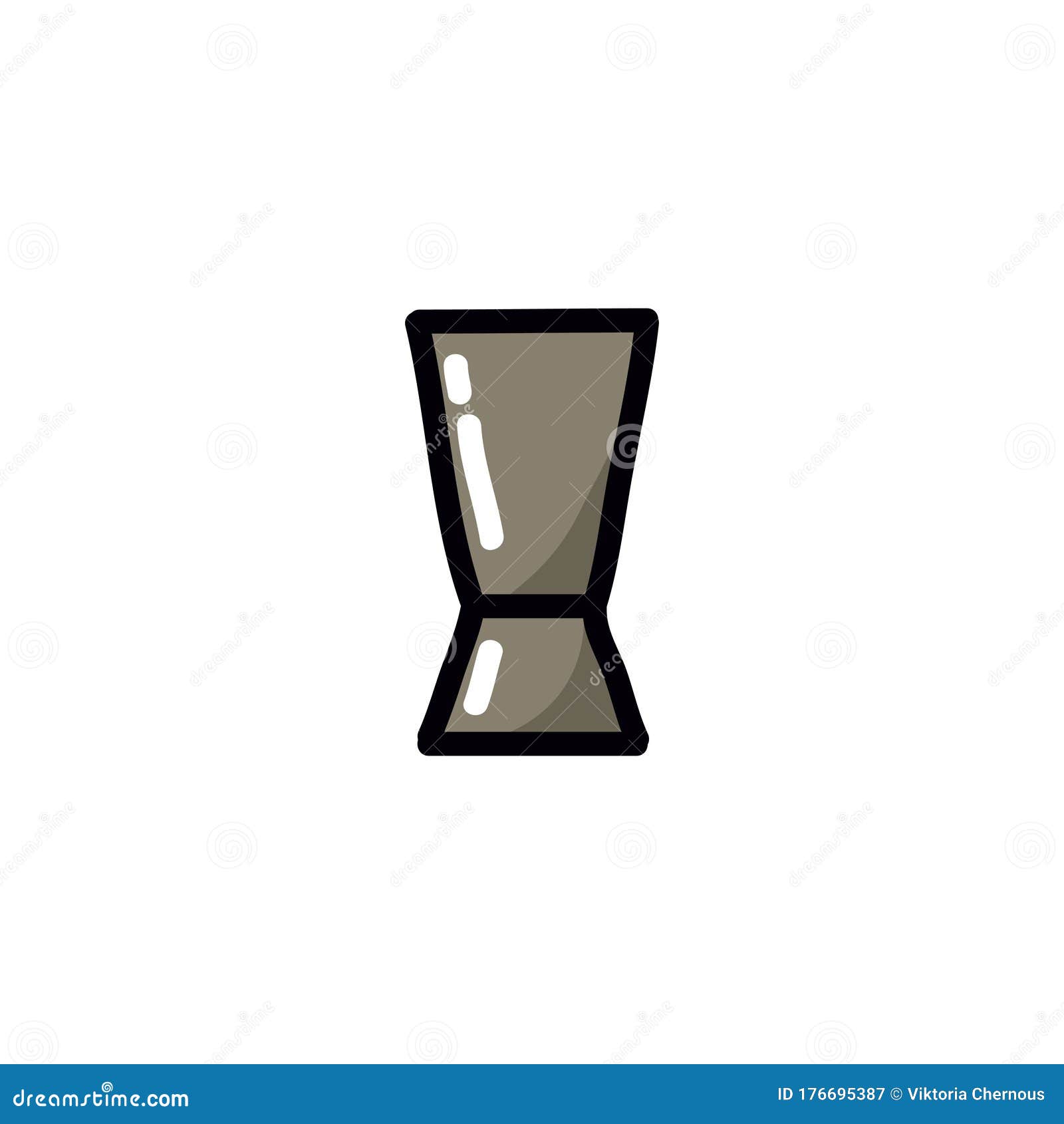 Bar Jigger Doodle Icon, Vector Illustration Stock Illustration ...
