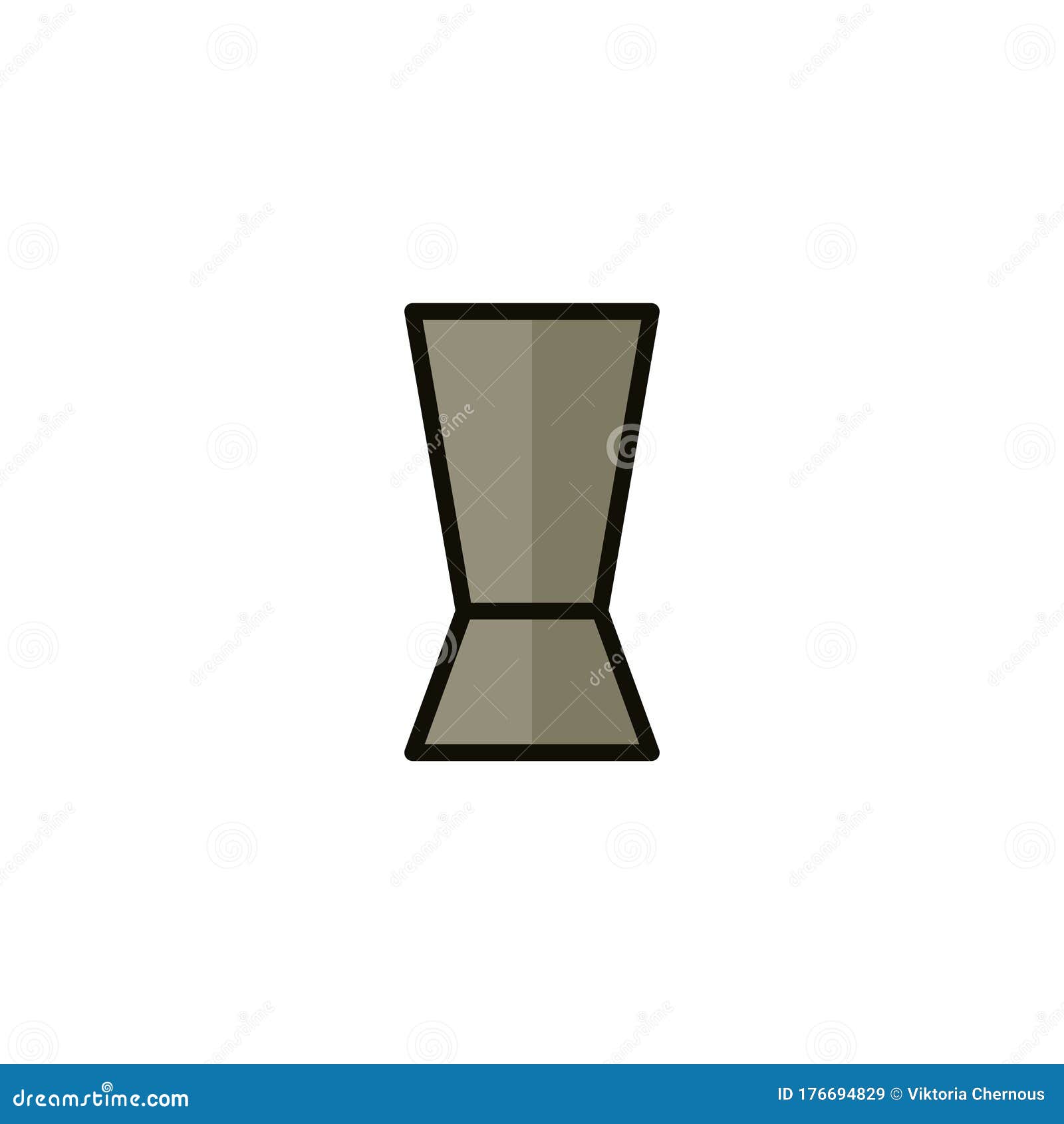 Bar Jigger Icon, Vector Illustration Stock Illustration - Illustration ...