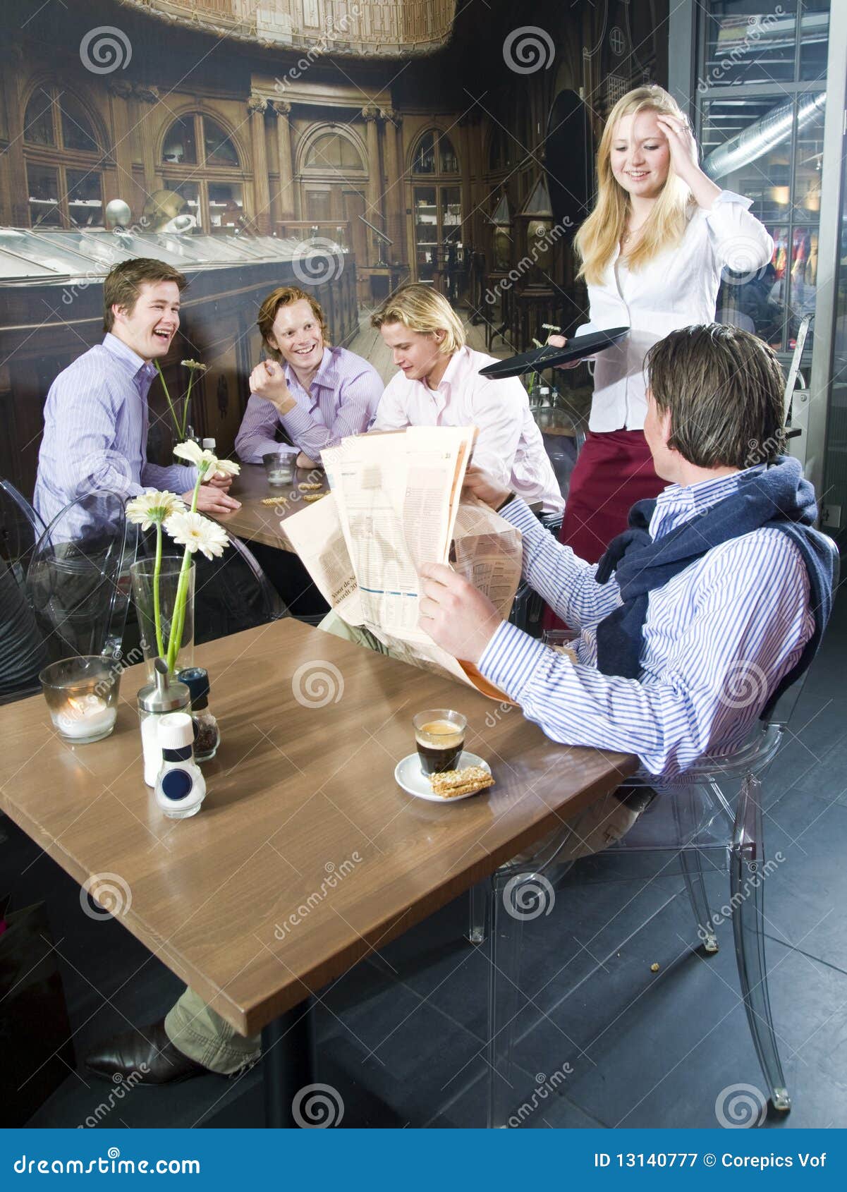 Bar life stock image. Image of folding, serving, caucasian - 13140777