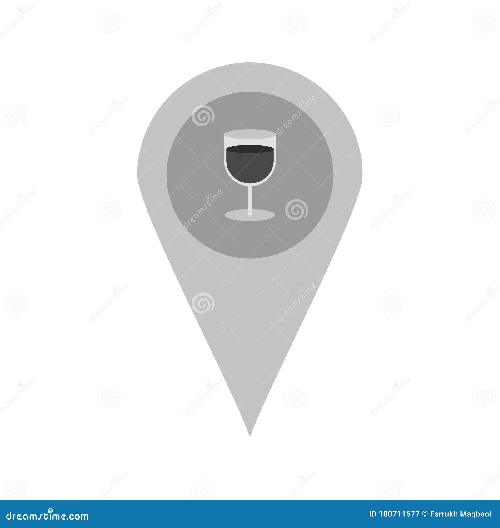 Bar Location stock vector. Illustration of location - 100711677