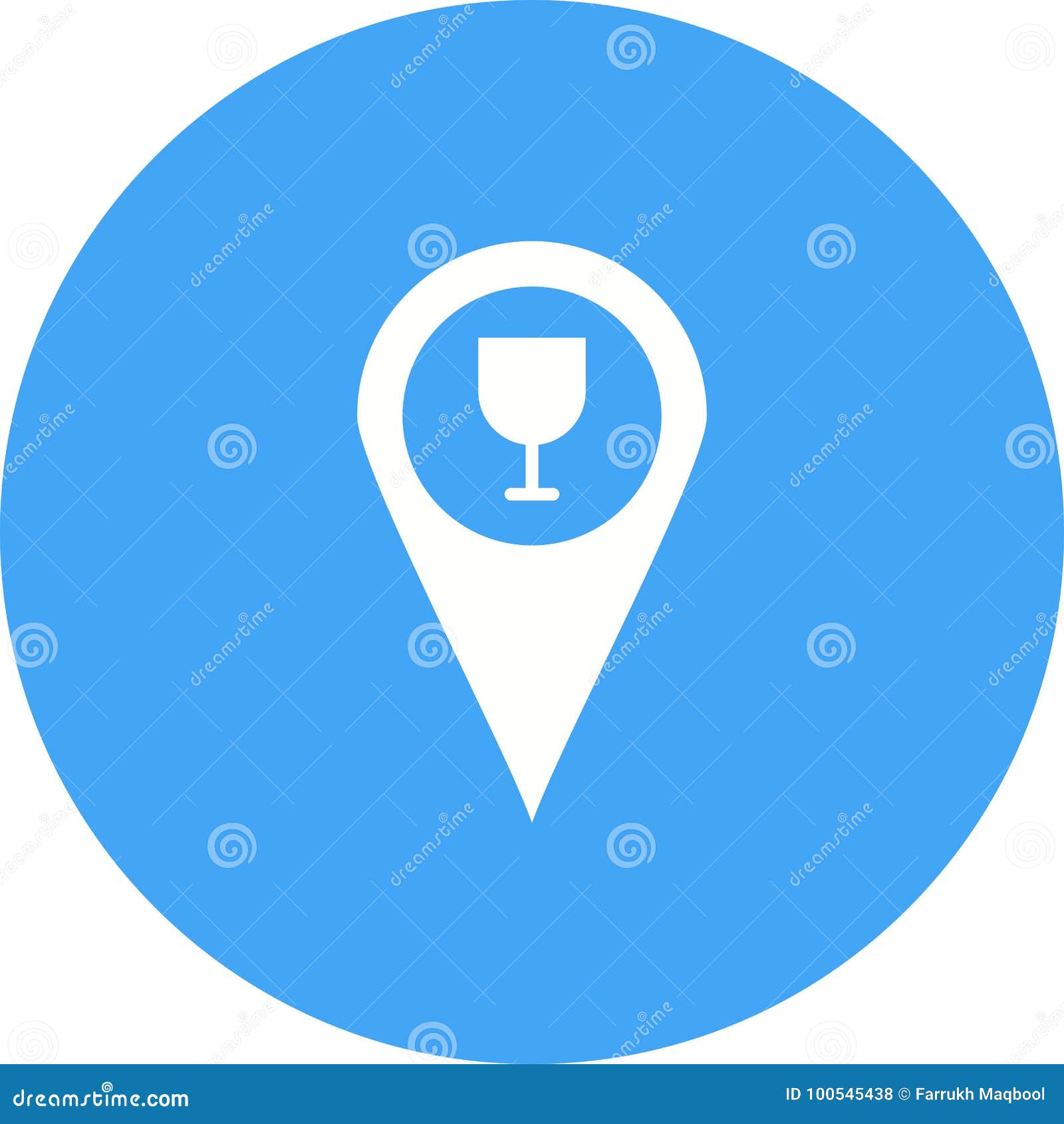 Bar Location stock vector. Illustration of pointer, travel - 100545438