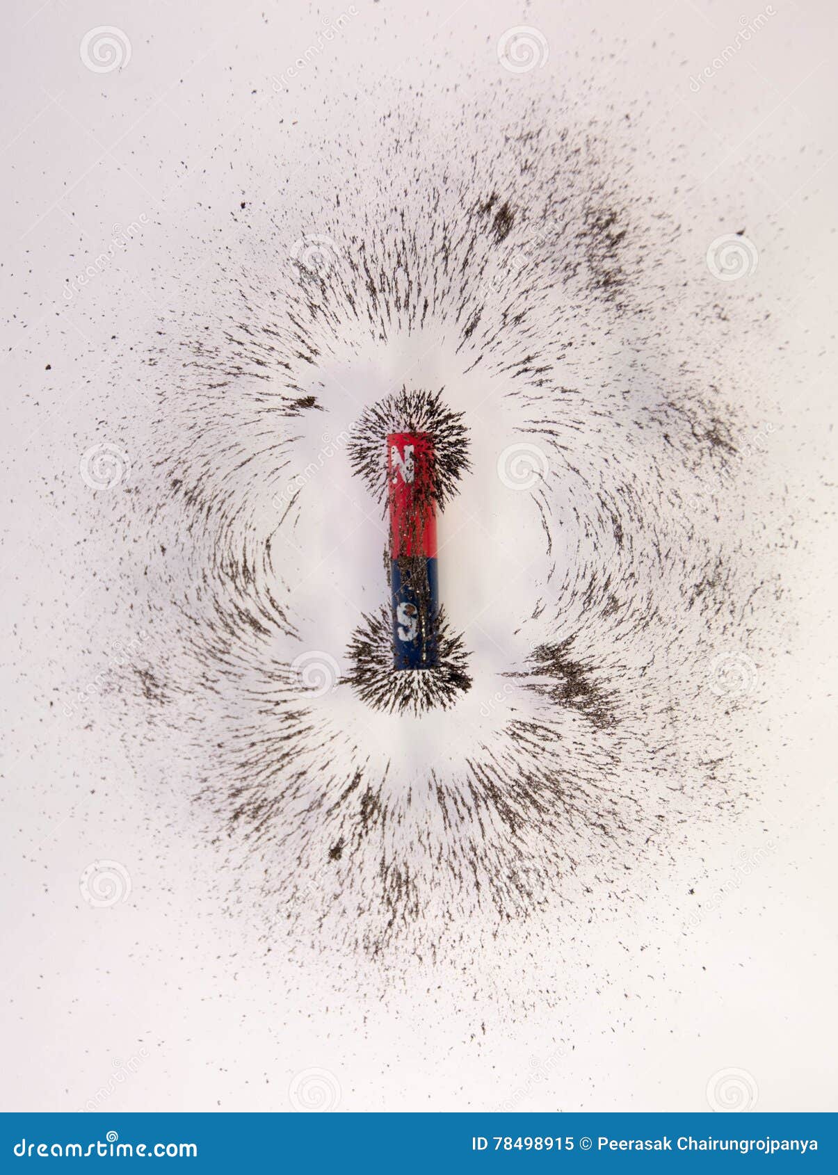 Bar magnetic field. stock image. Image of physics, steel - 78498915