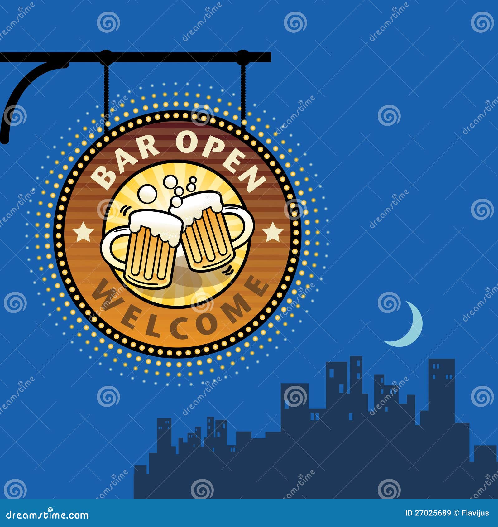 Bar open sign stock vector. Illustration of advertise - 27025689