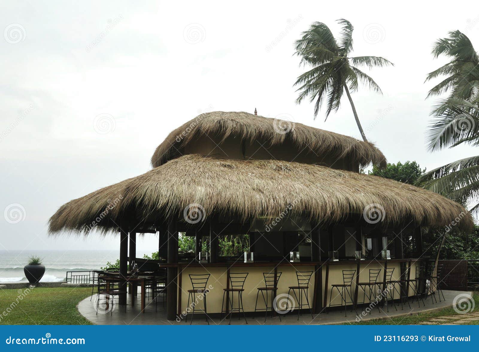 A Bar Overlooking the Ocean Stock Image - Image of breathtaking, placid ...