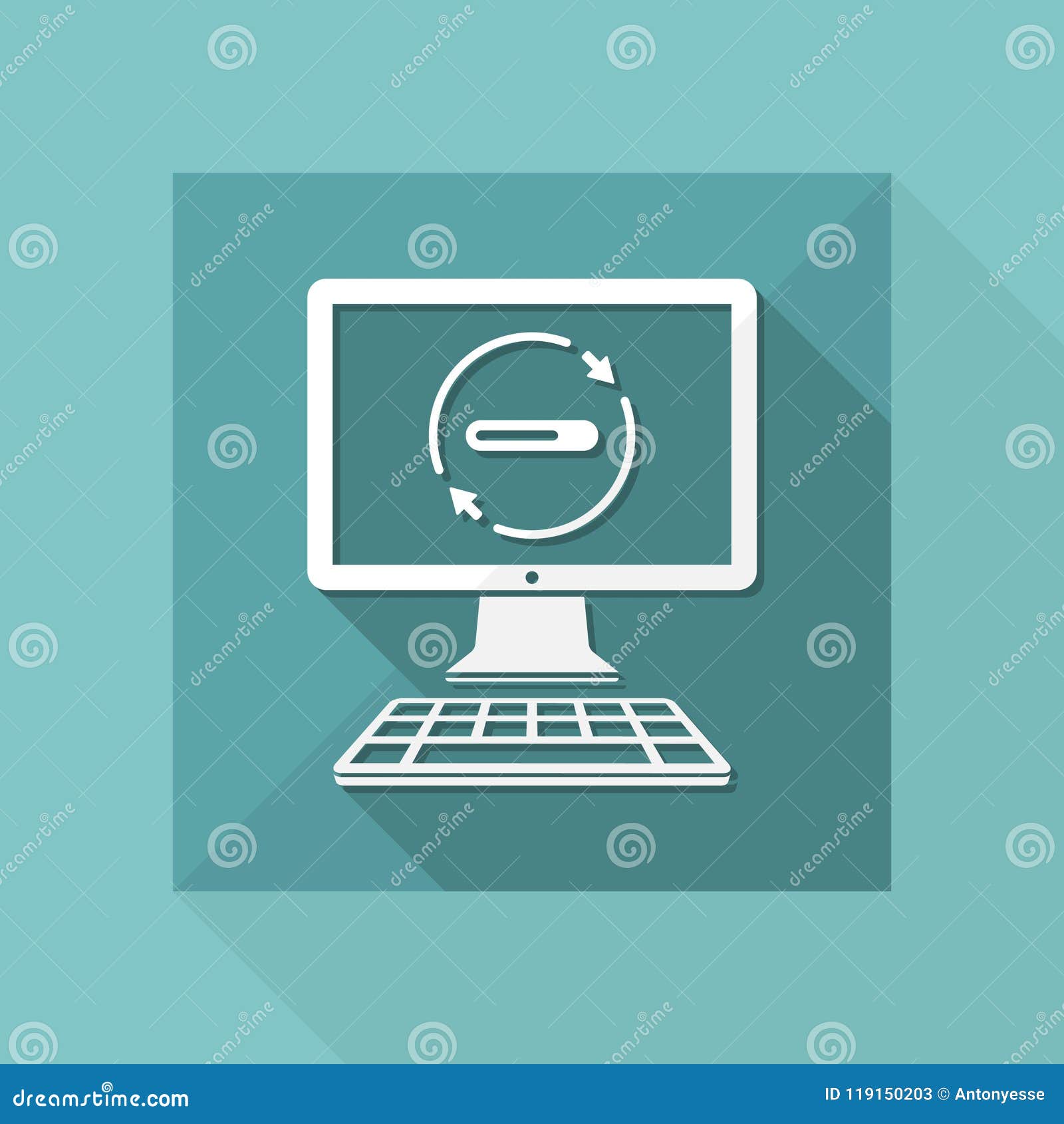 Bar progress computer icon stock vector. Illustration of recover ...
