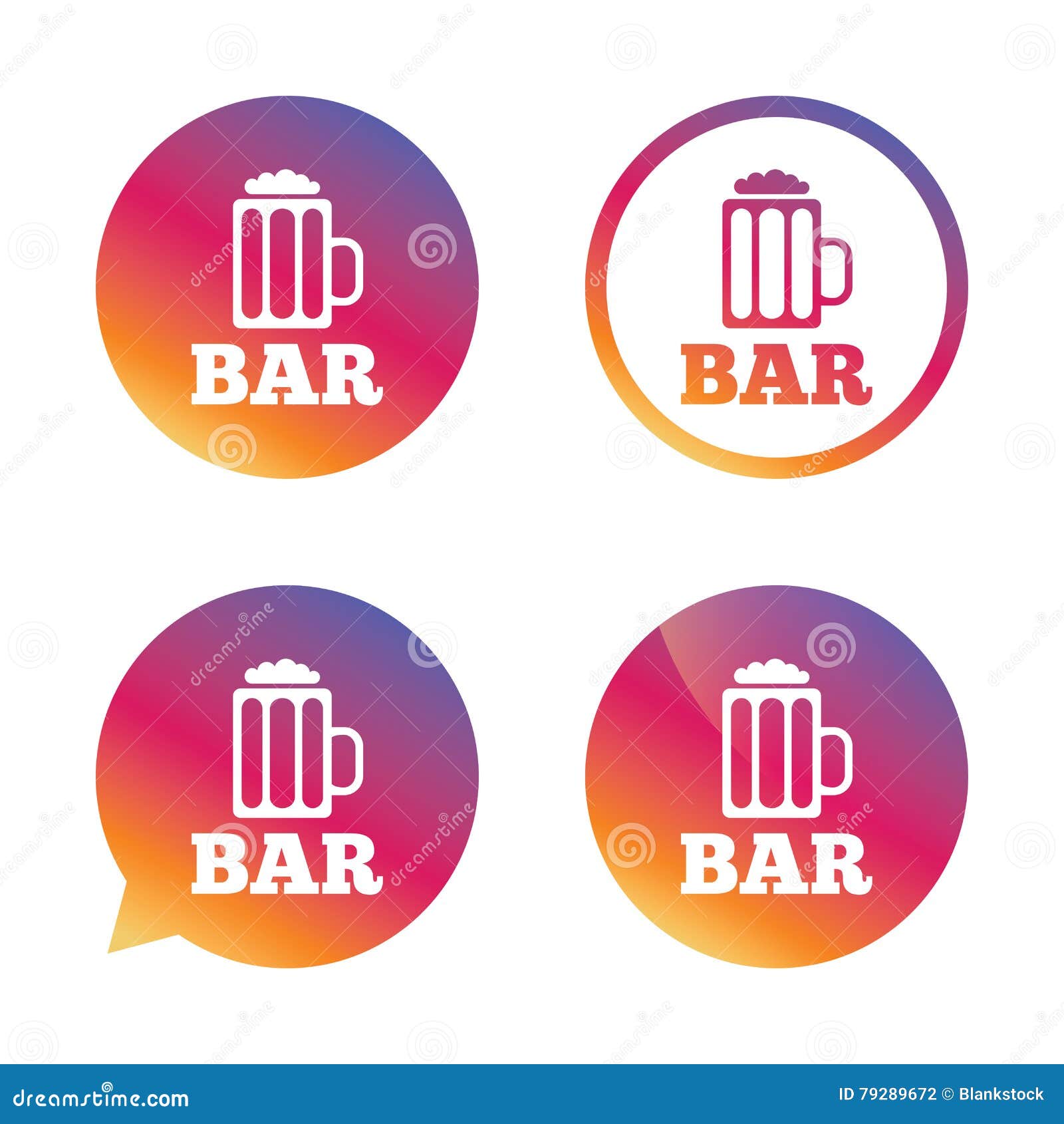 Bar or Pub Sign Icon. Glass of Beer Symbol Stock Vector - Illustration ...