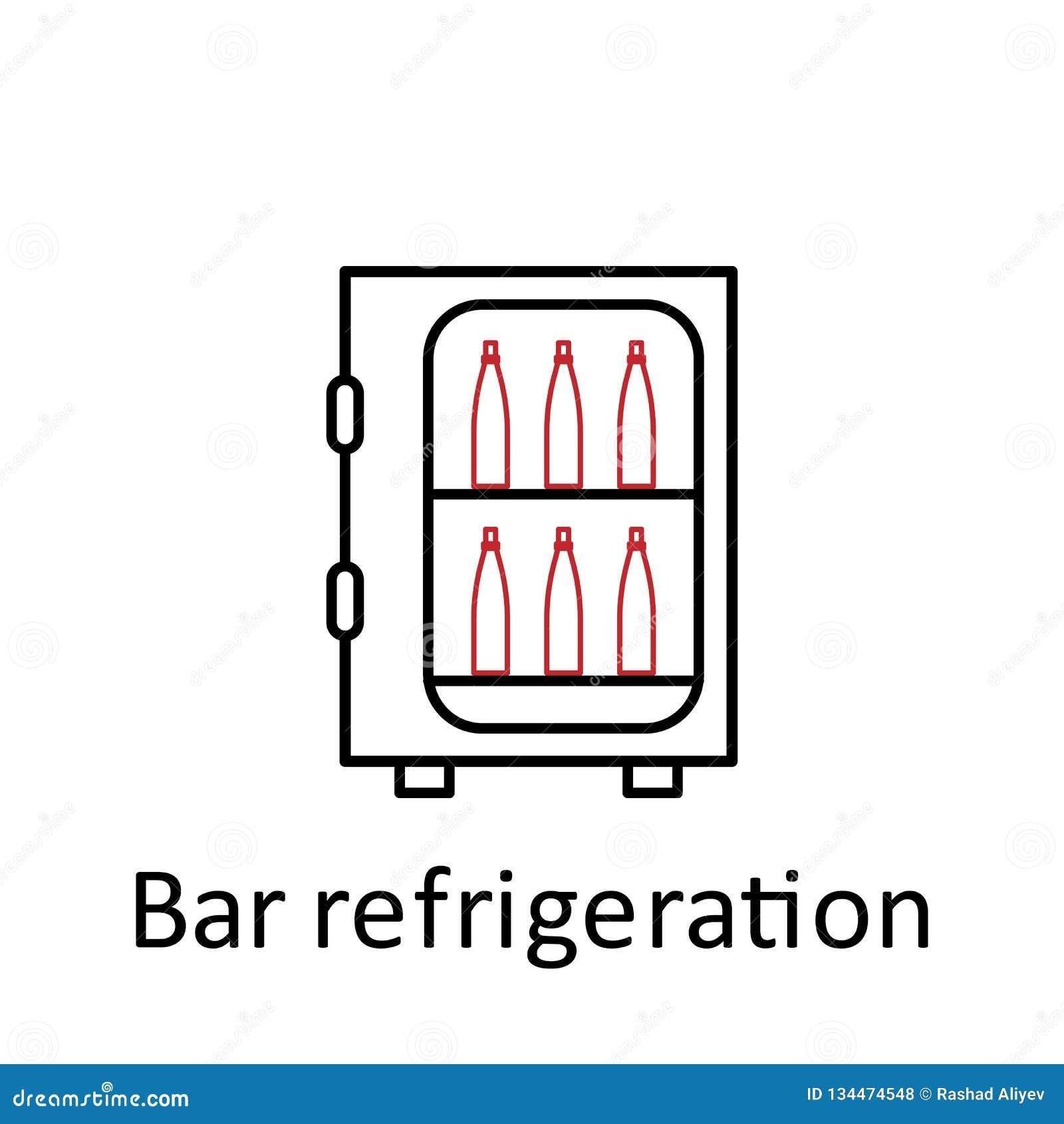 Bar Refrigeration Icon. Element of Restaurant Professional Equipment ...