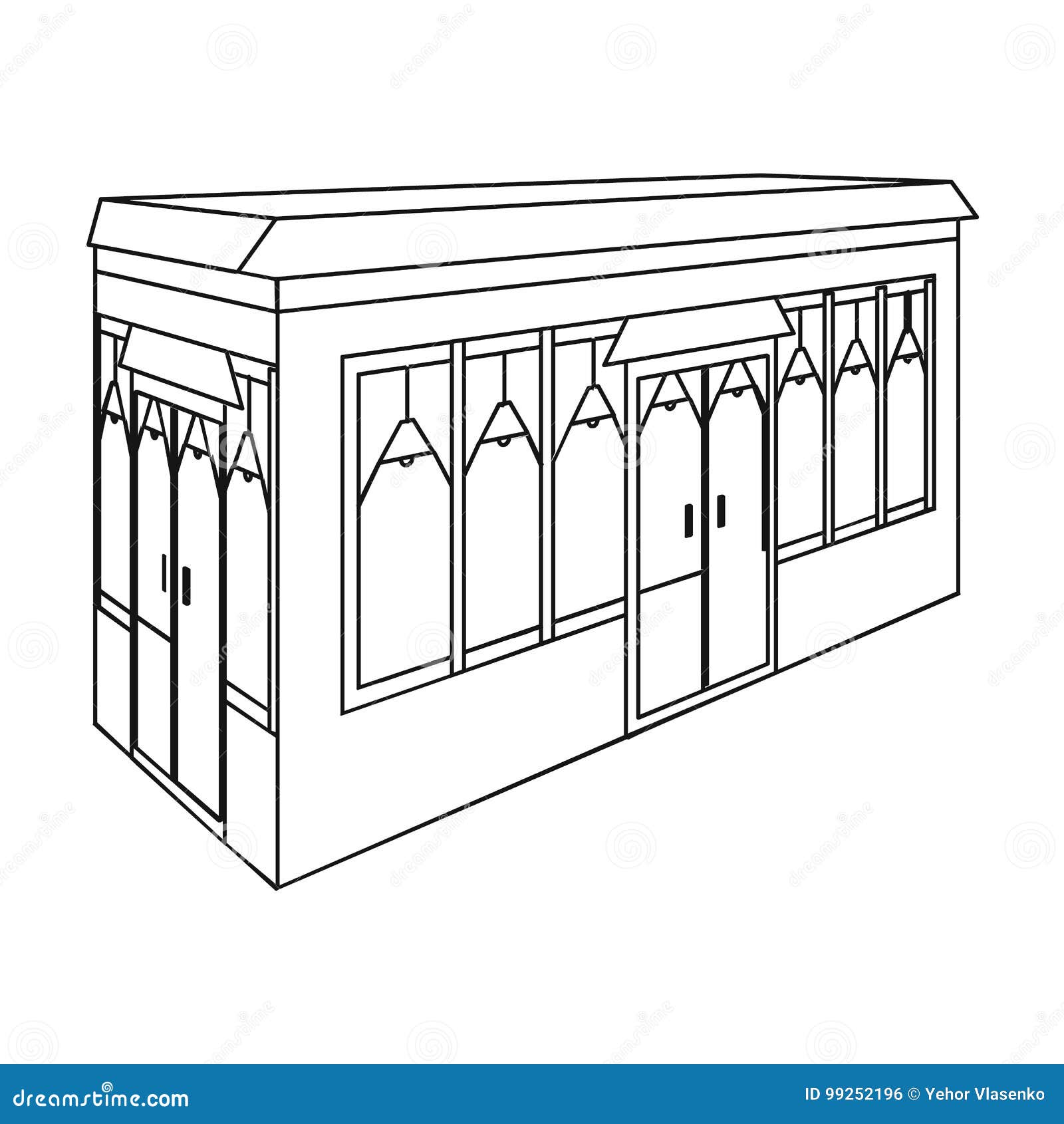 Bar, Restaurant. Architectural Construction of the Bar Single Icon in ...