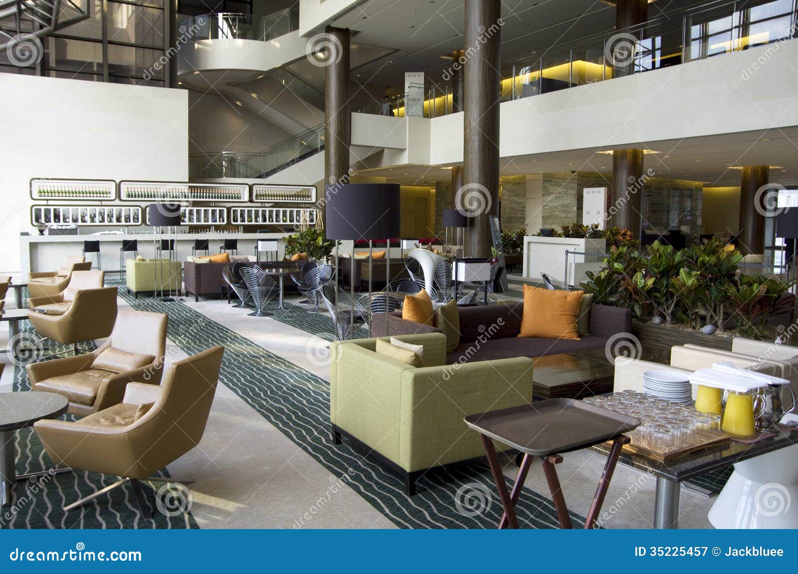 Bar Restaurant in Hotel Lobby Stock Image - Image of designs, lobby ...
