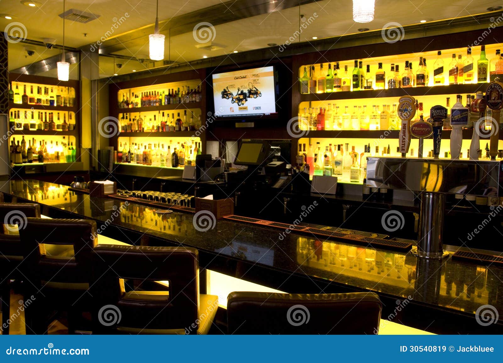 Bar Restaurant with Nice Interiors Editorial Stock Image - Image of ...