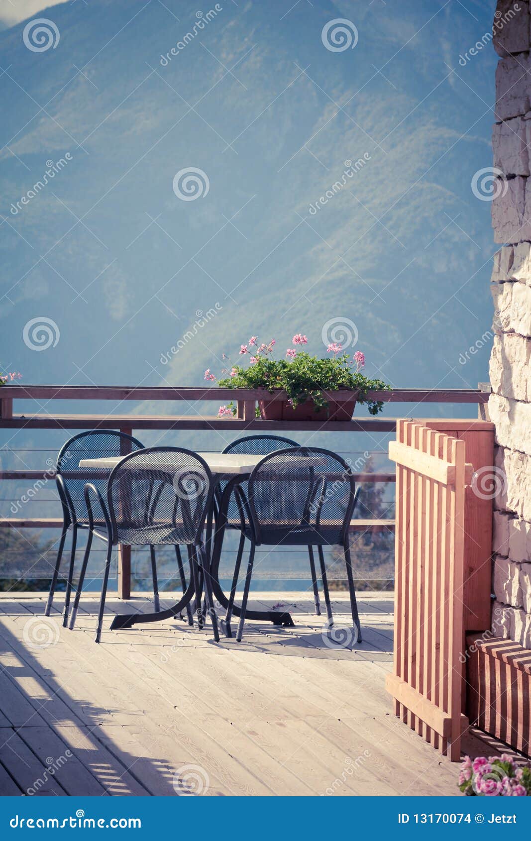 Bar Scene in High Mountains Landscape Stock Photo - Image of blue, view ...