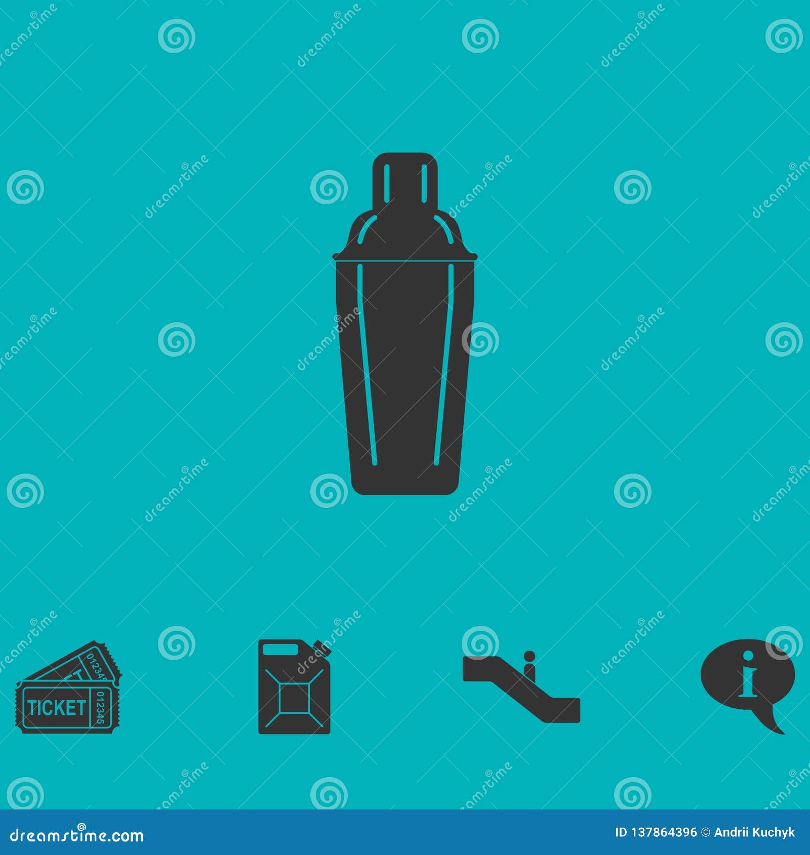 Bar shaker icon flat stock vector. Illustration of device - 137864396