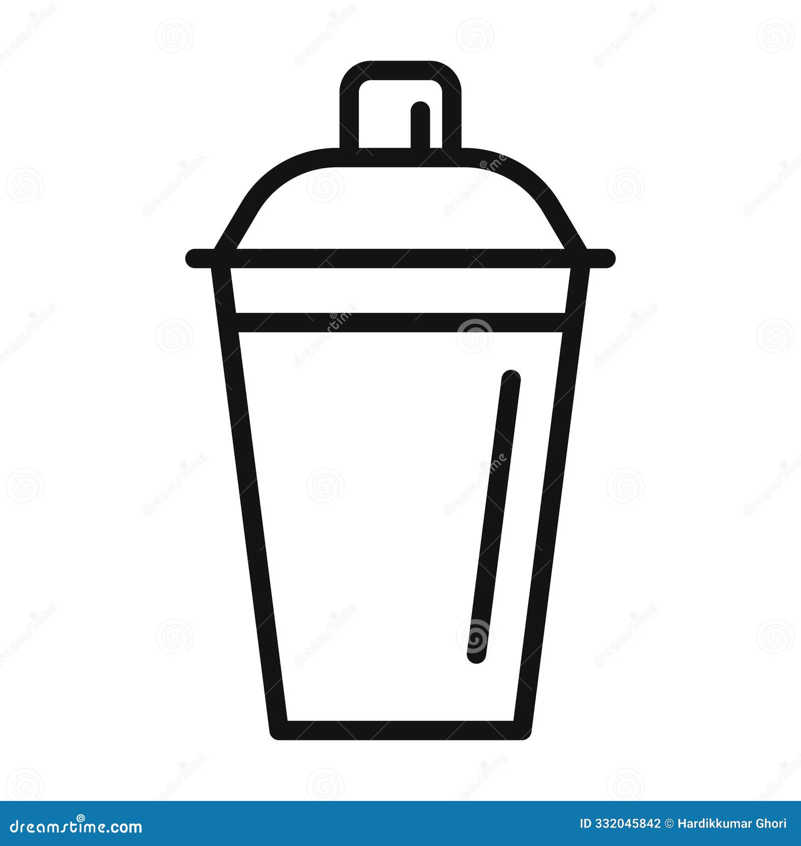 Bar Shaker Icon Symbol on White Background Stock Vector - Illustration ...