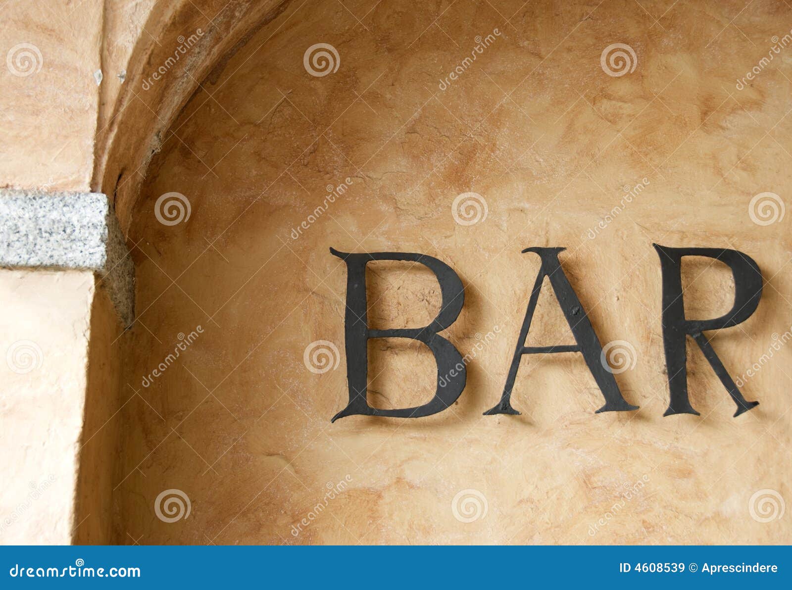 Bar sign stock image. Image of establishment, alcohol - 4608539