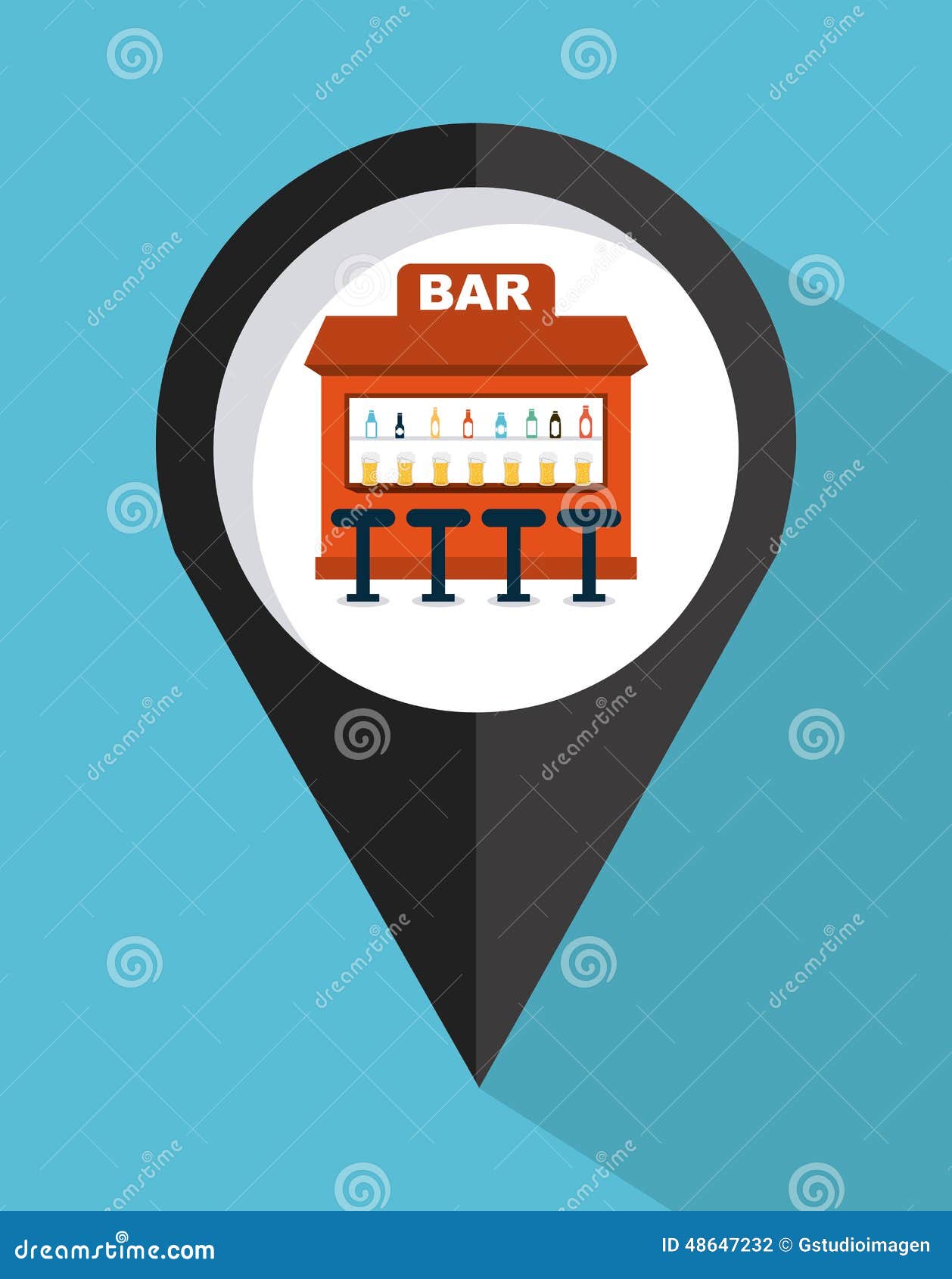 Bar sign stock illustration. Illustration of tropical - 48647232