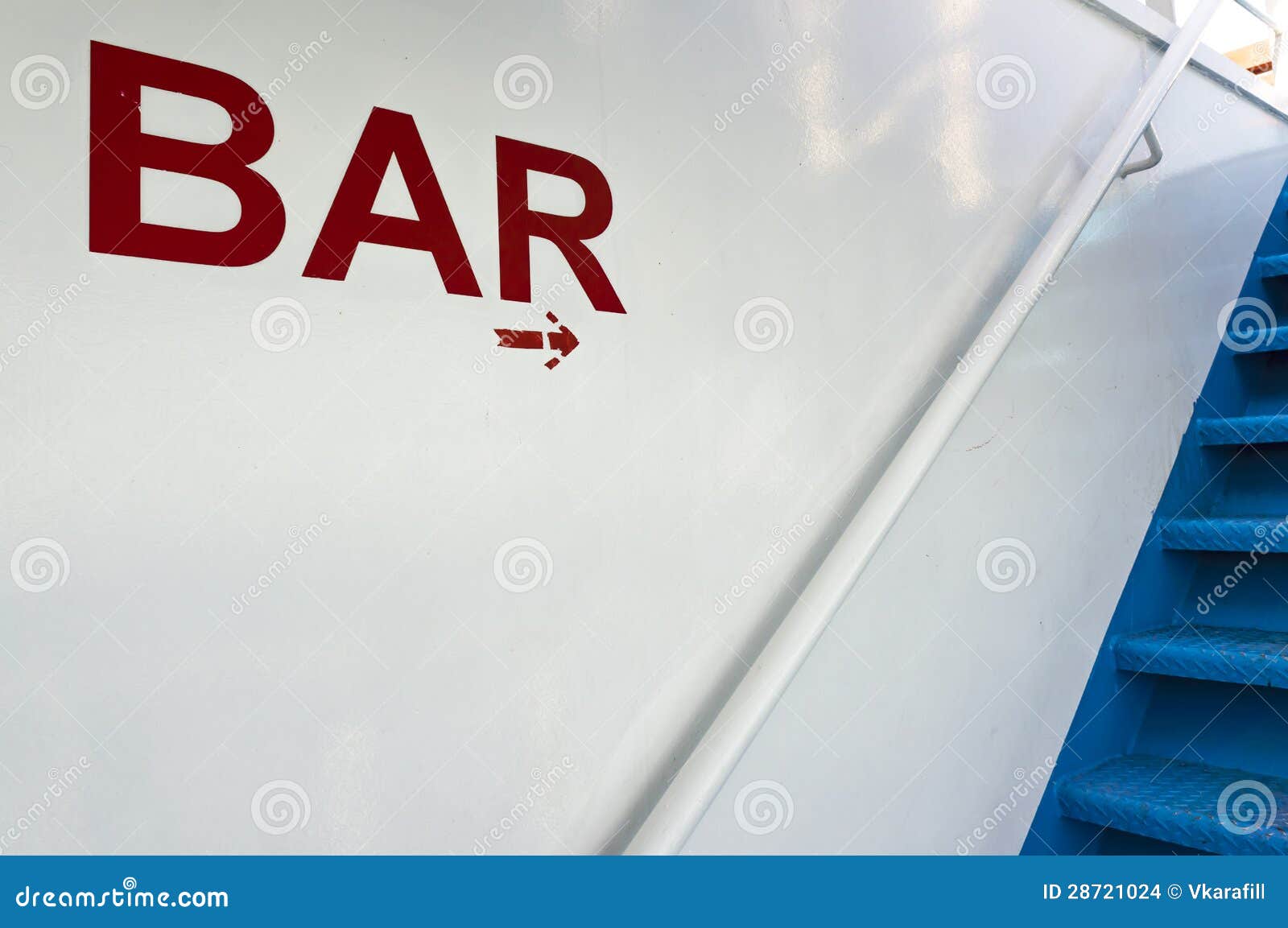 Bar sign onboard a ship stock photo. Image of modern - 28721024