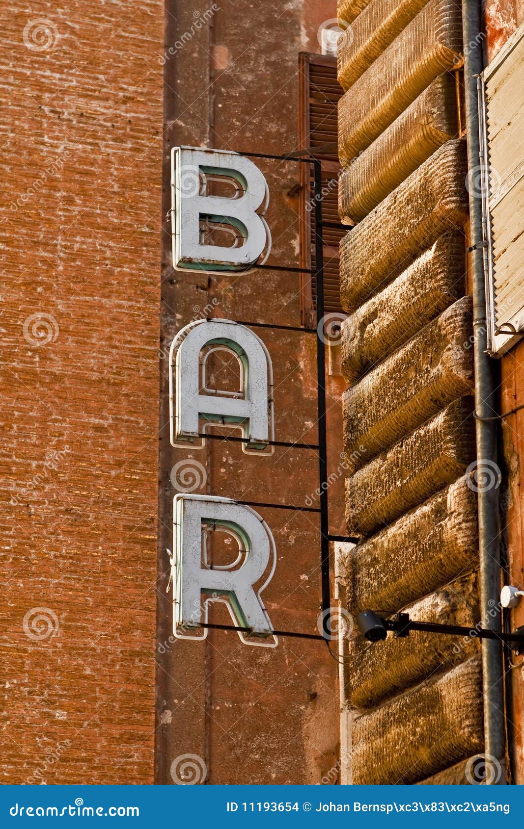 Bar sign in Rome, Italy stock photo. Image of sign, business - 11193654