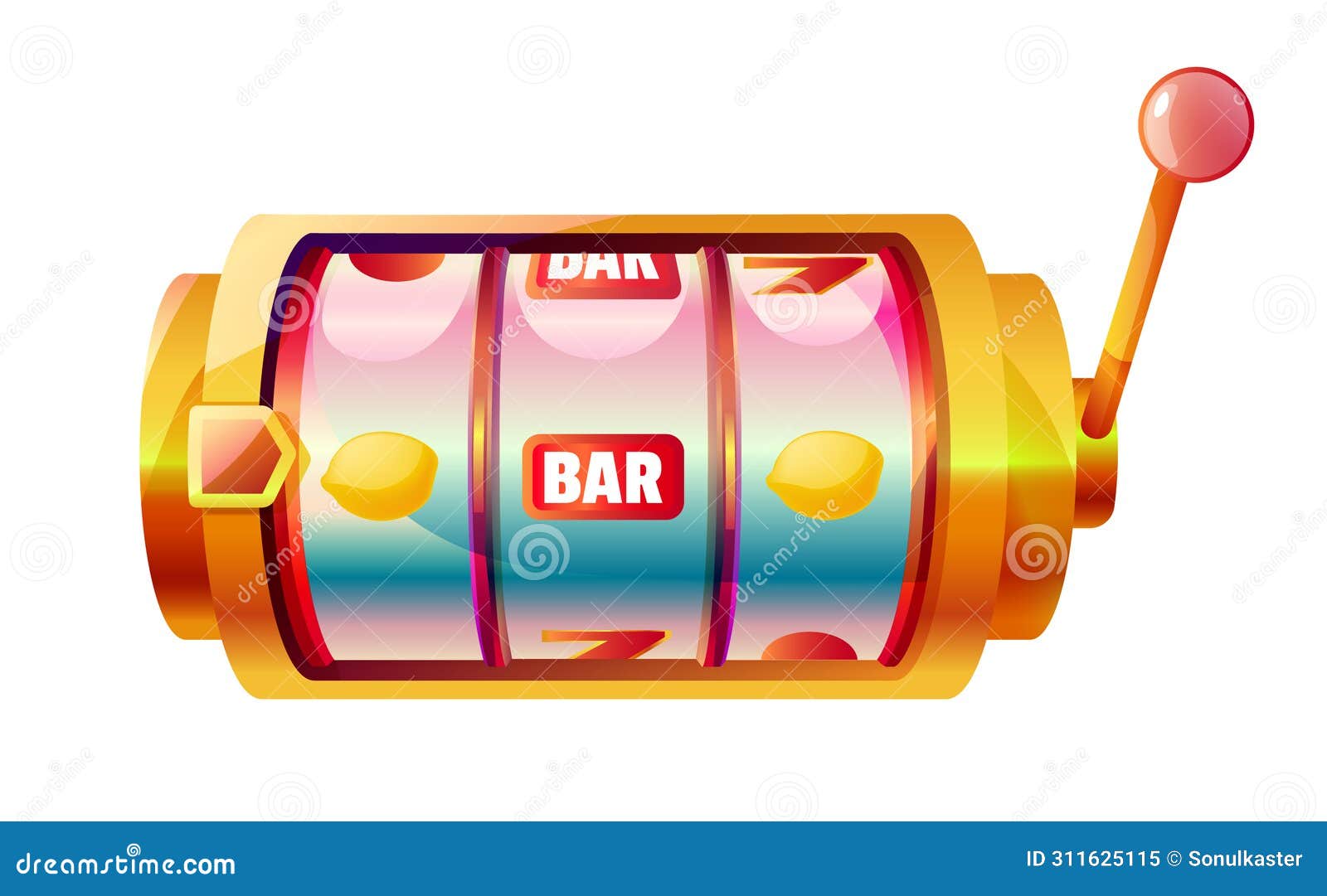 A Bar Slot Machine Icon stock vector. Illustration of entertainment ...