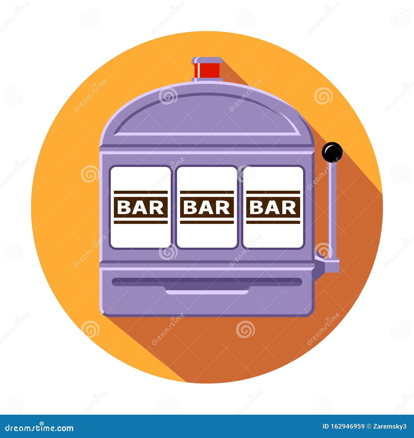 Bar Slot Machine Icon Vector Illustration Stock Vector - Illustration ...