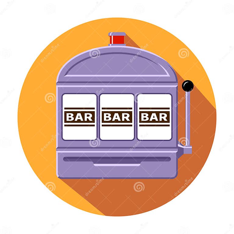 Bar Slot Machine Icon Vector Illustration Stock Vector - Illustration ...