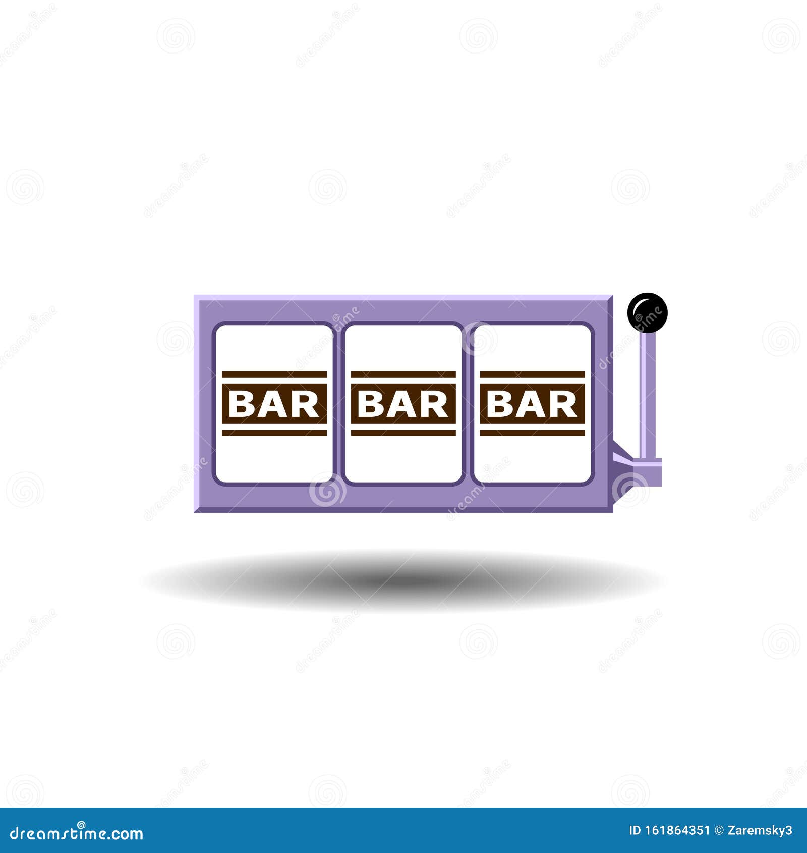 Bar Slot Reels Icon Vector Illustration Stock Vector - Illustration of ...