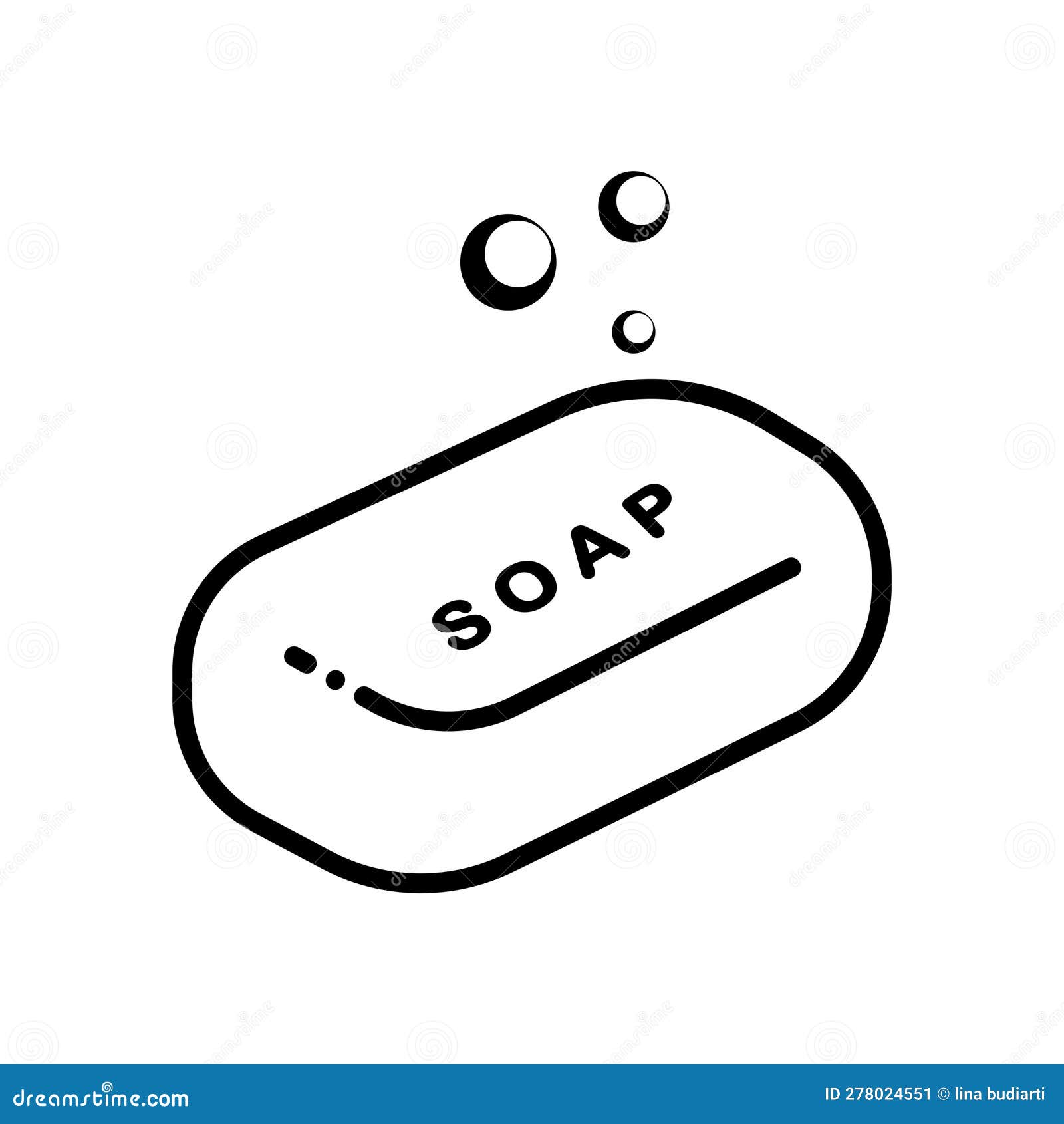 Bar soap icon stock vector. Illustration of soap, outline - 278024551