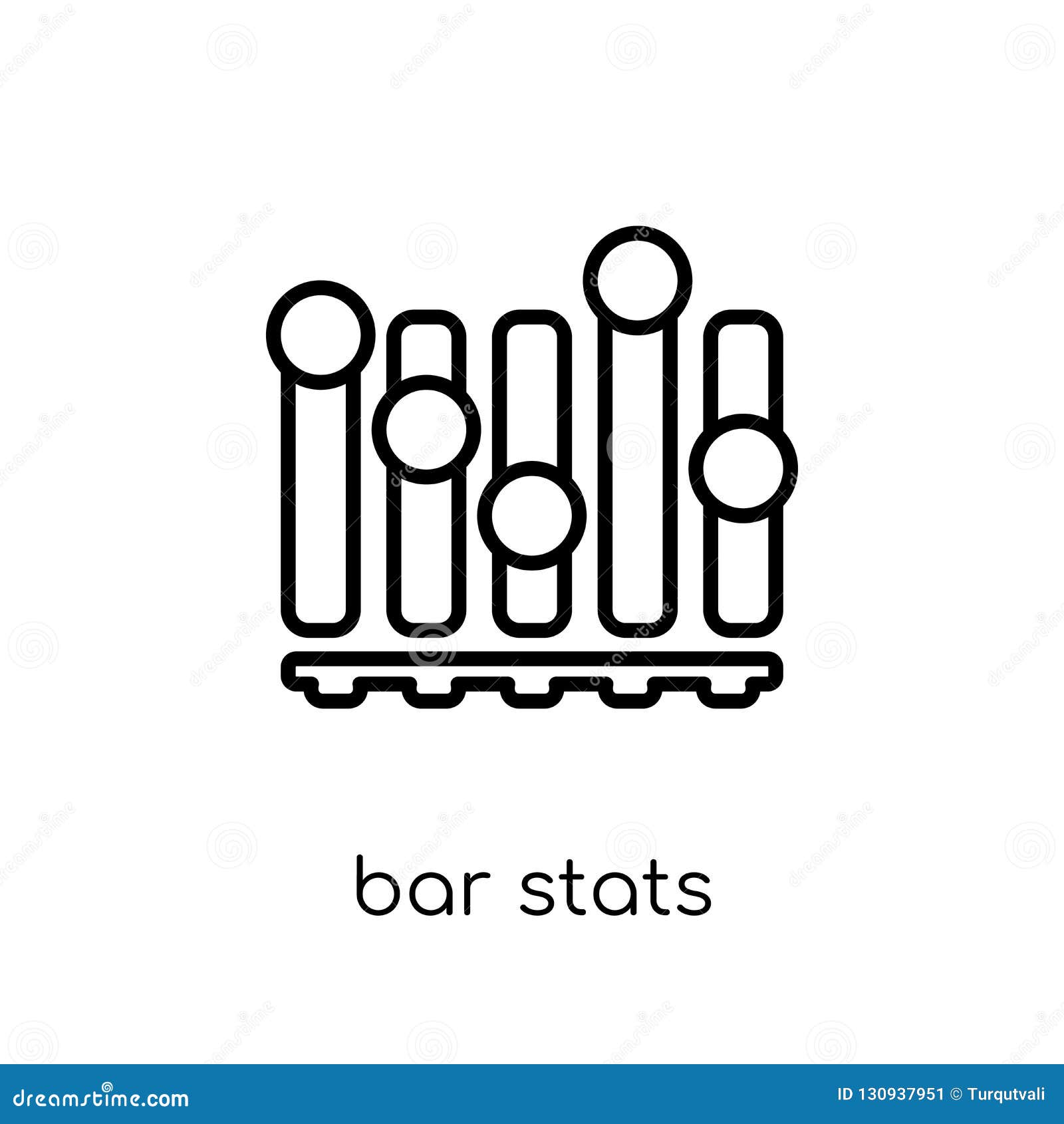 Bar Stats Icon. Trendy Modern Flat Linear Vector Bar Stats Icon Stock ...