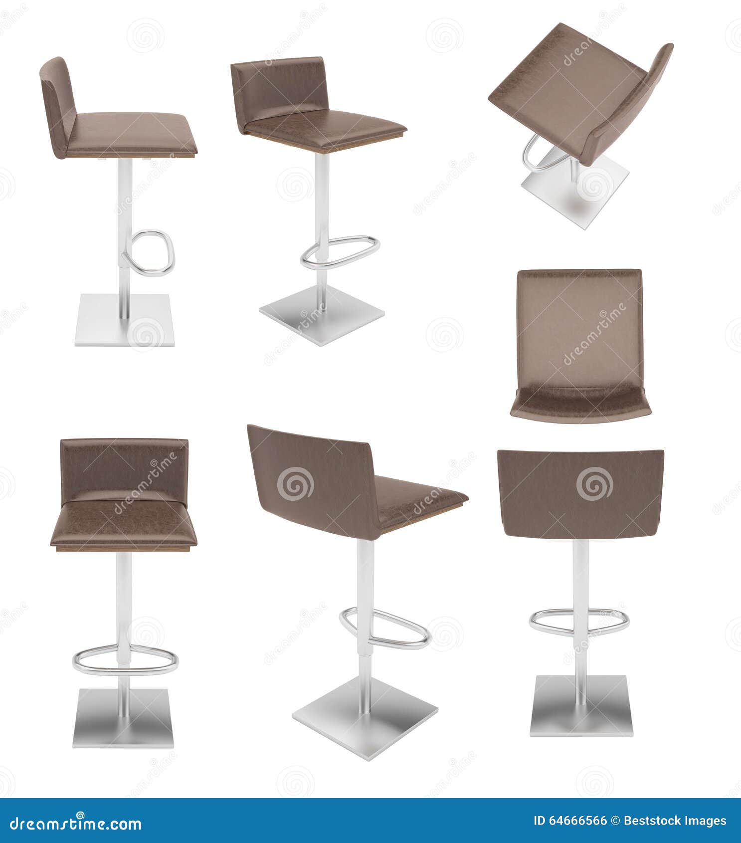 Bar Stool 8 Colored stock illustration. Illustration of resolution ...