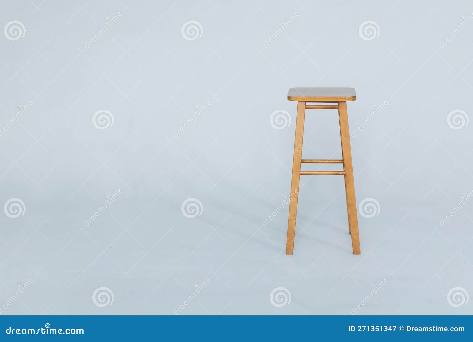 Bar Stool with is an Empty White Room on a White Background. Stock ...
