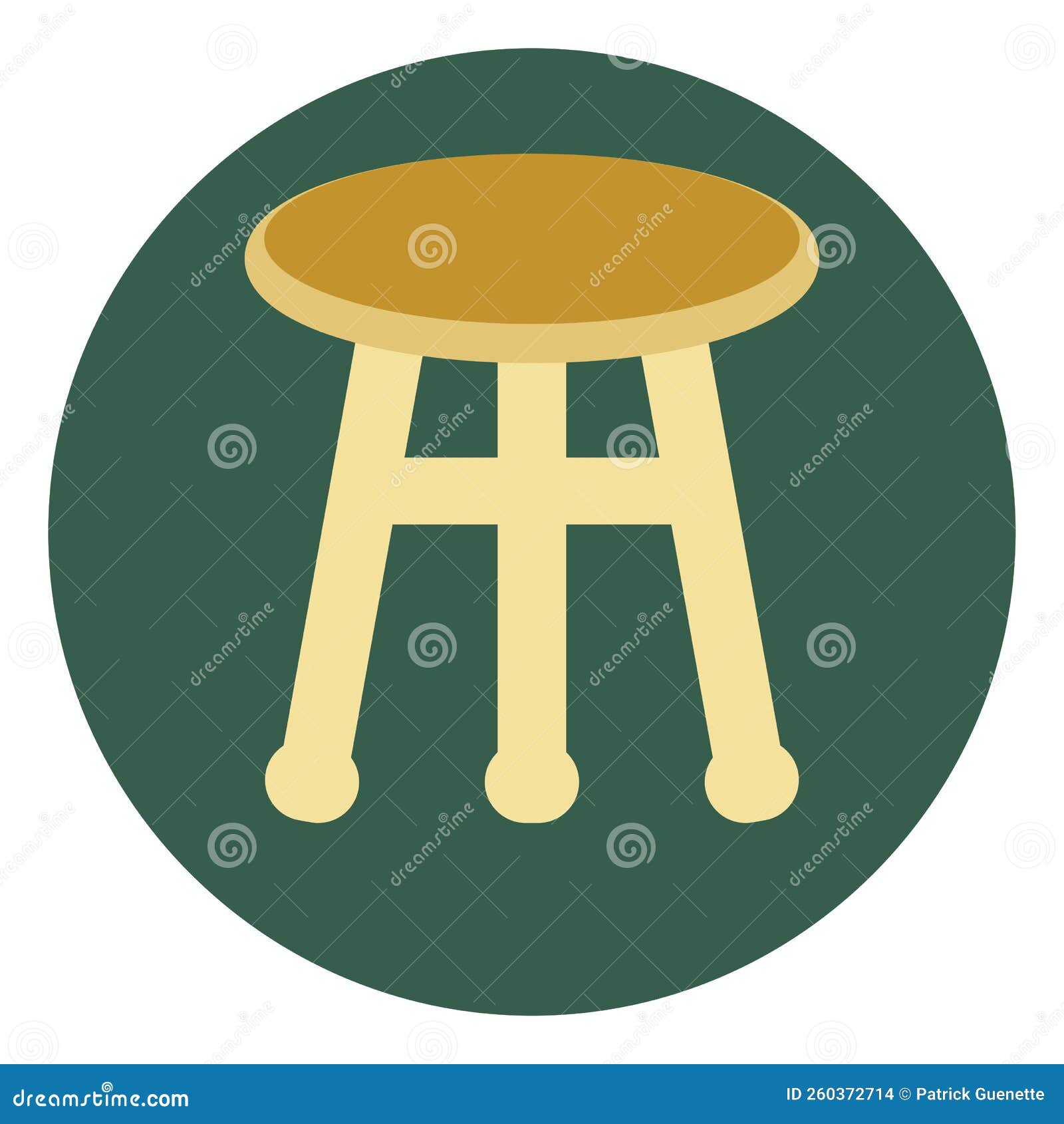 Bar stool, icon stock vector. Illustration of decor - 260372714