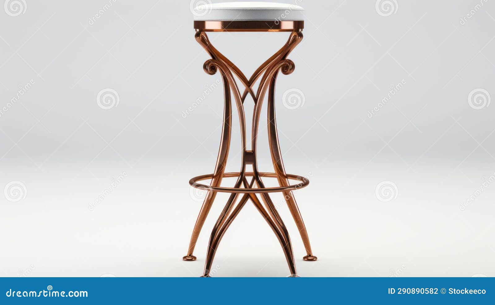 Vintage Copper Stool: Art Nouveau Decorative 3d Model Stock ...