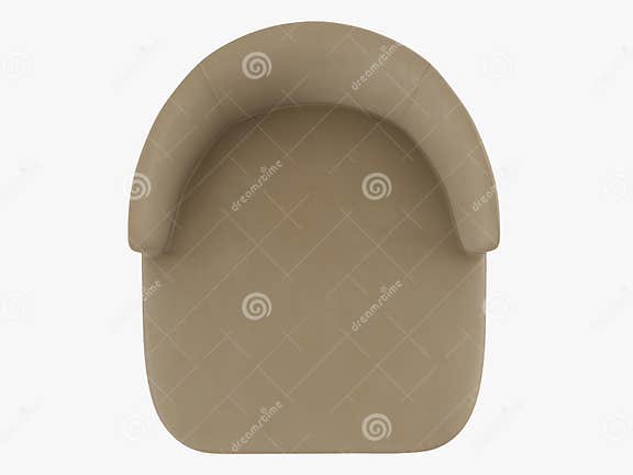 Bar Stool Top View on White Background 3d Rendering Stock Illustration ...