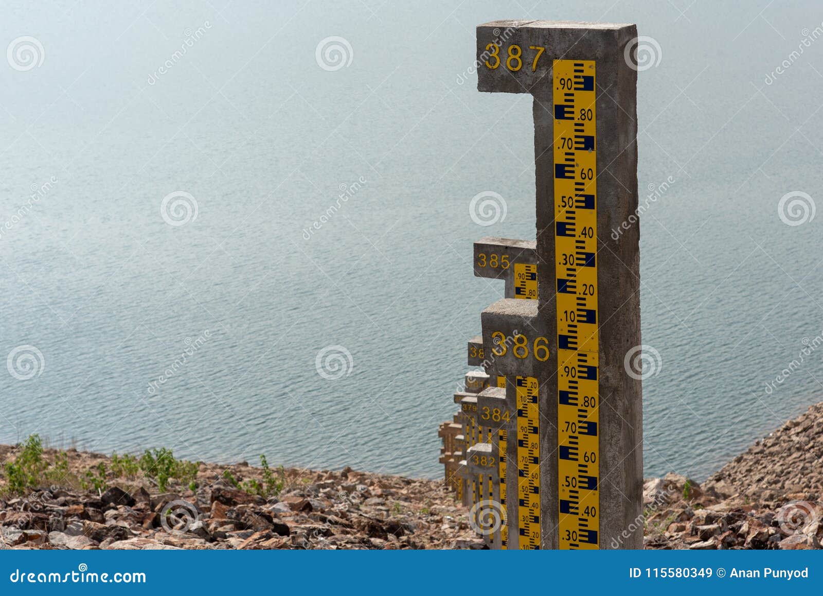 Bar Stool for Water Level Meter in the Dam Stock Image - Image of level ...
