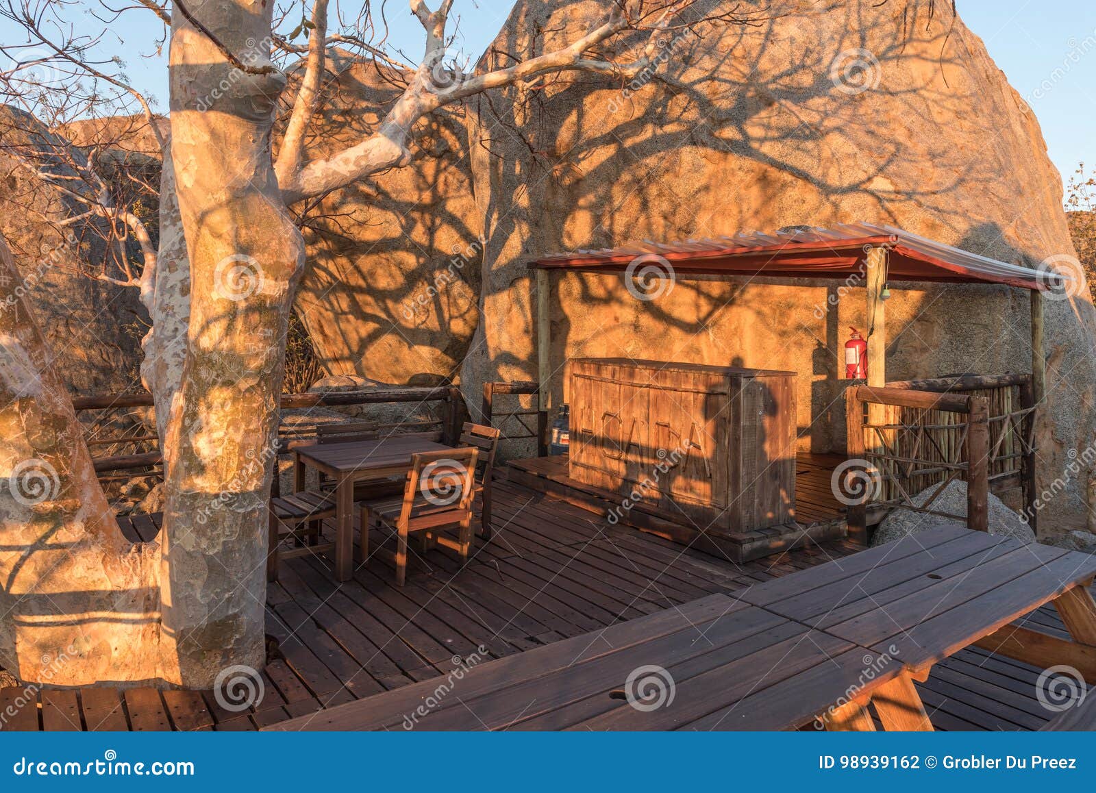 Bar at Sunset on a Hill at Hoada Camp Editorial Photography - Image of ...
