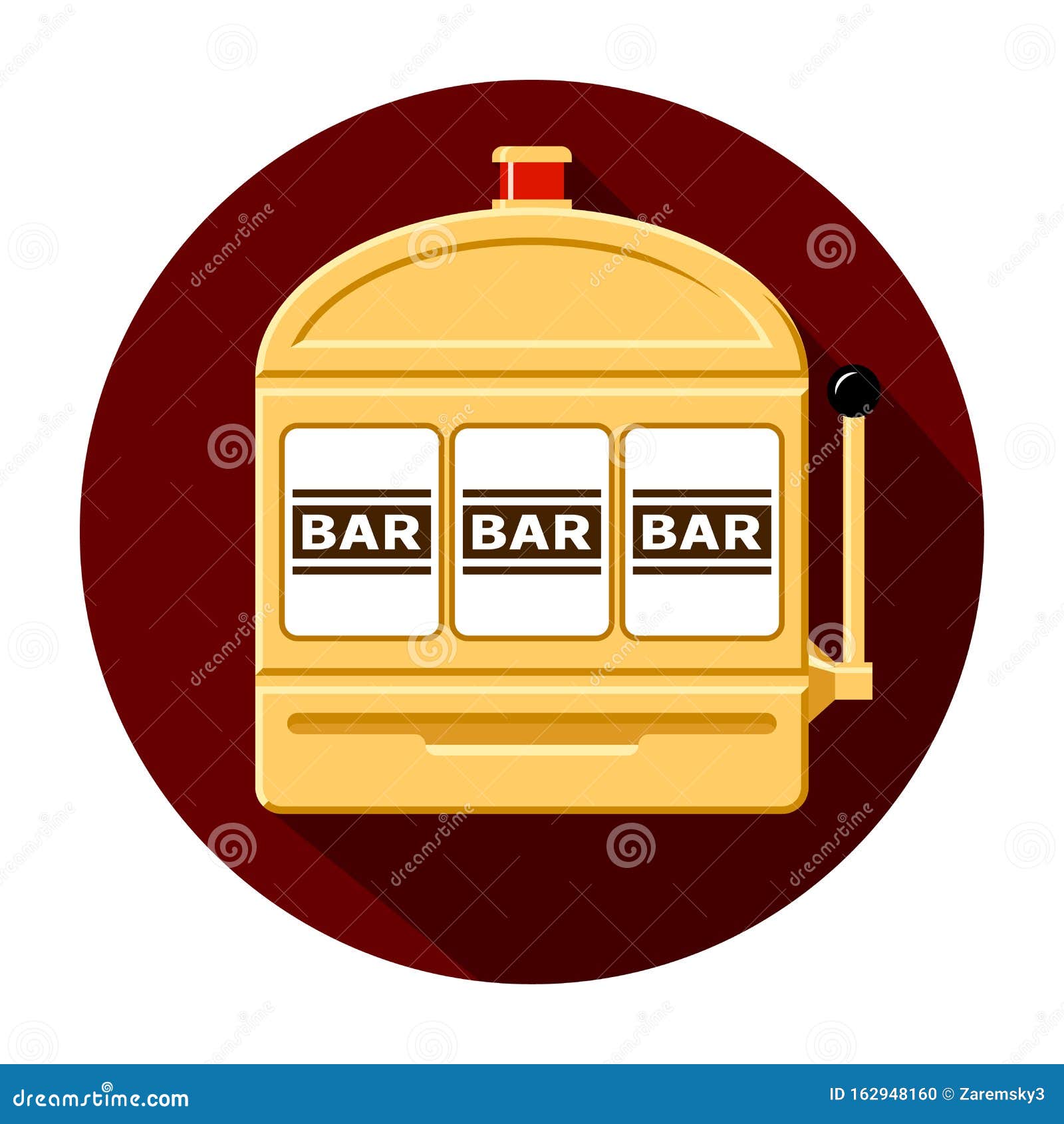 Bar Slot Machine Icon Vector Illustration Stock Vector - Illustration ...