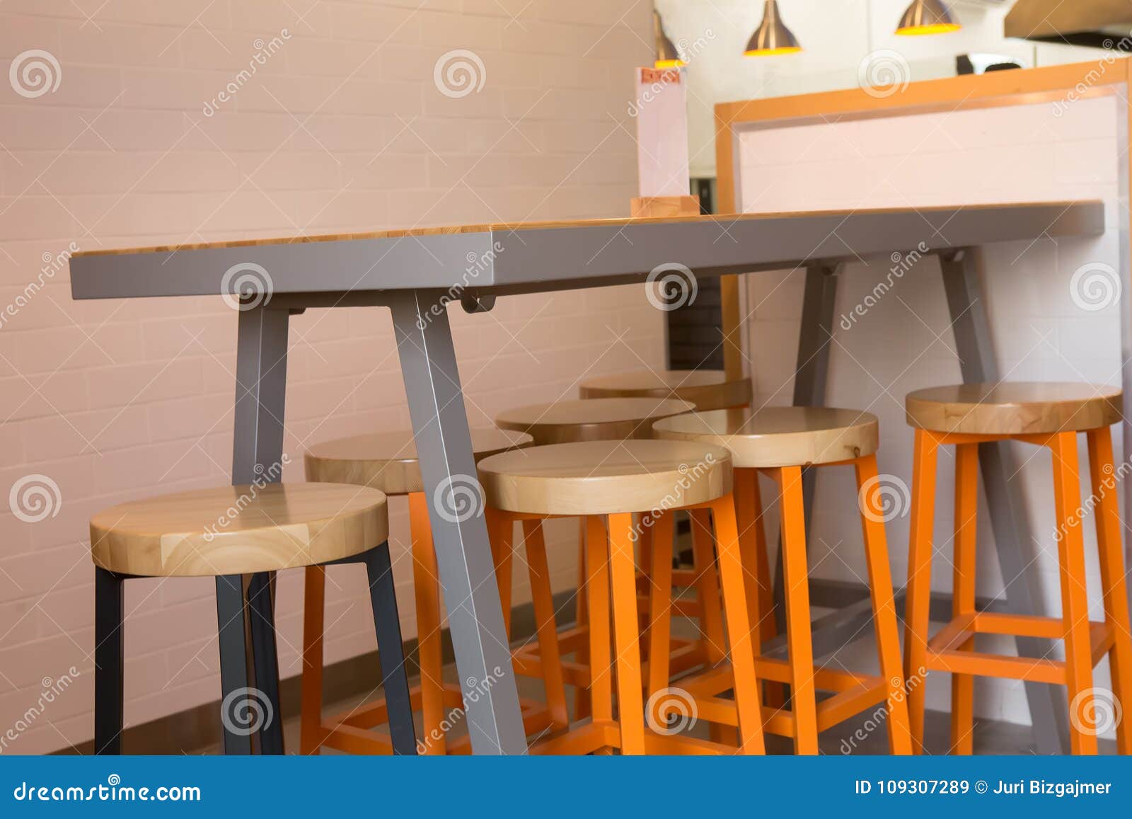 Bar Table and Chairs in the Interior Stock Image - Image of cafe ...