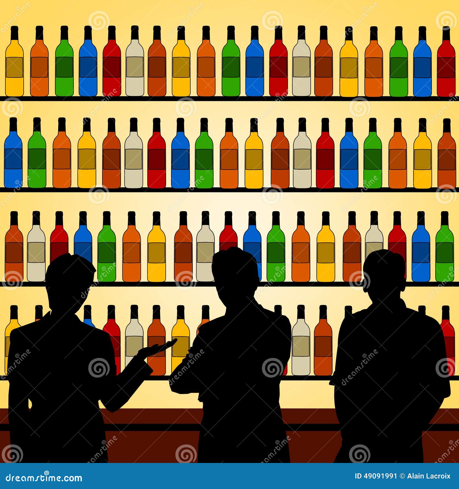 Bar talk stock illustration. Illustration of bottle, bottles - 49091991