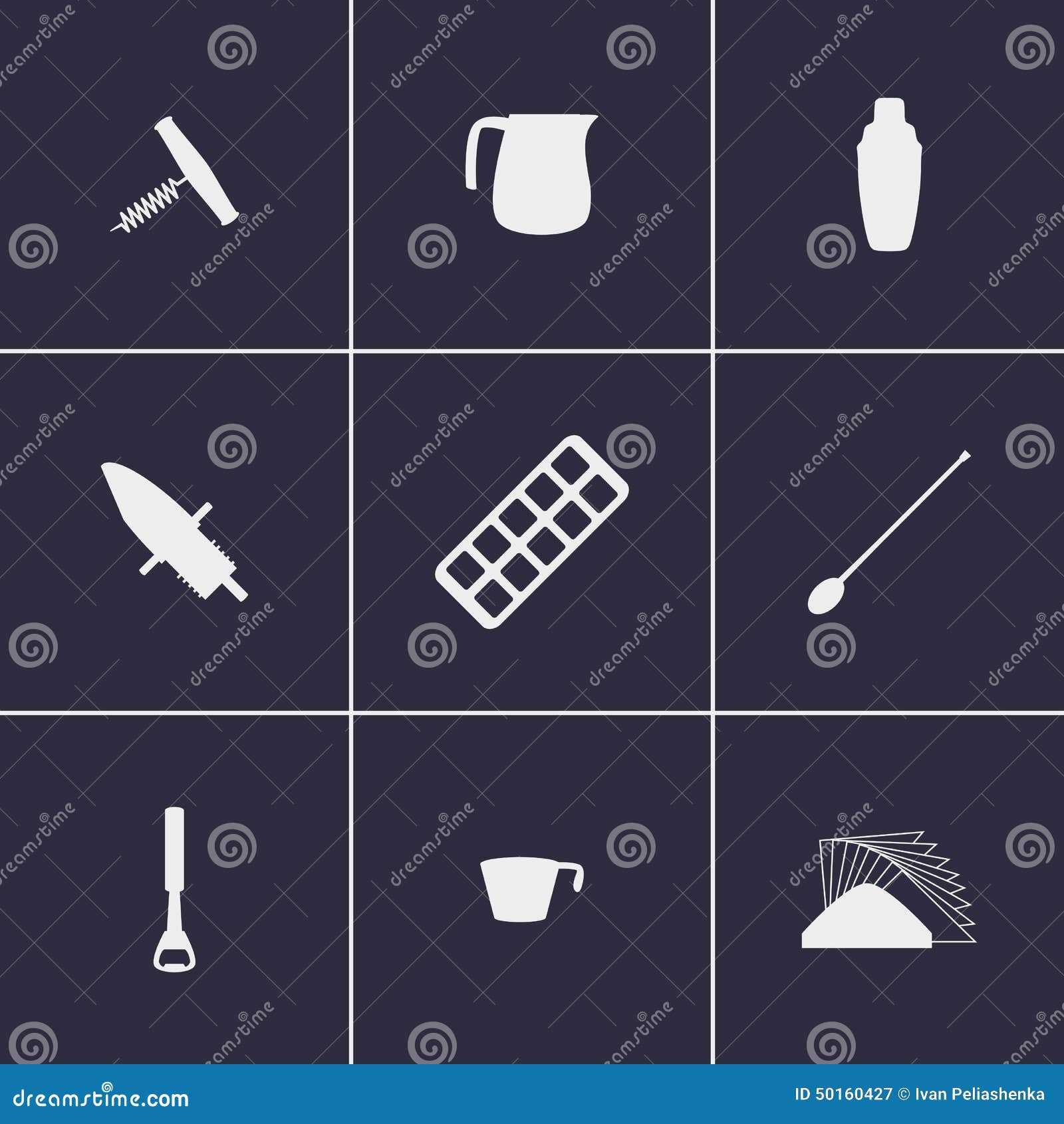 Bar tools icons stock vector. Illustration of collection - 50160427