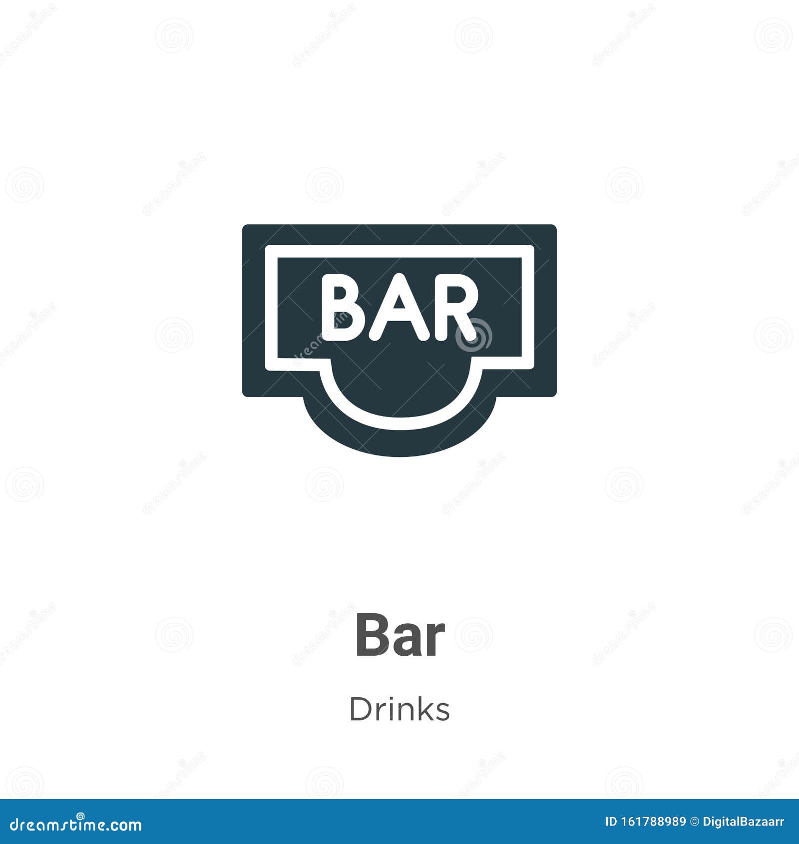 Bar Vector Icon on White Background. Flat Vector Bar Icon Symbol Sign ...
