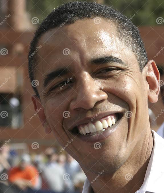 Barack Obama 3284 editorial stock image. Image of smile - 6693009