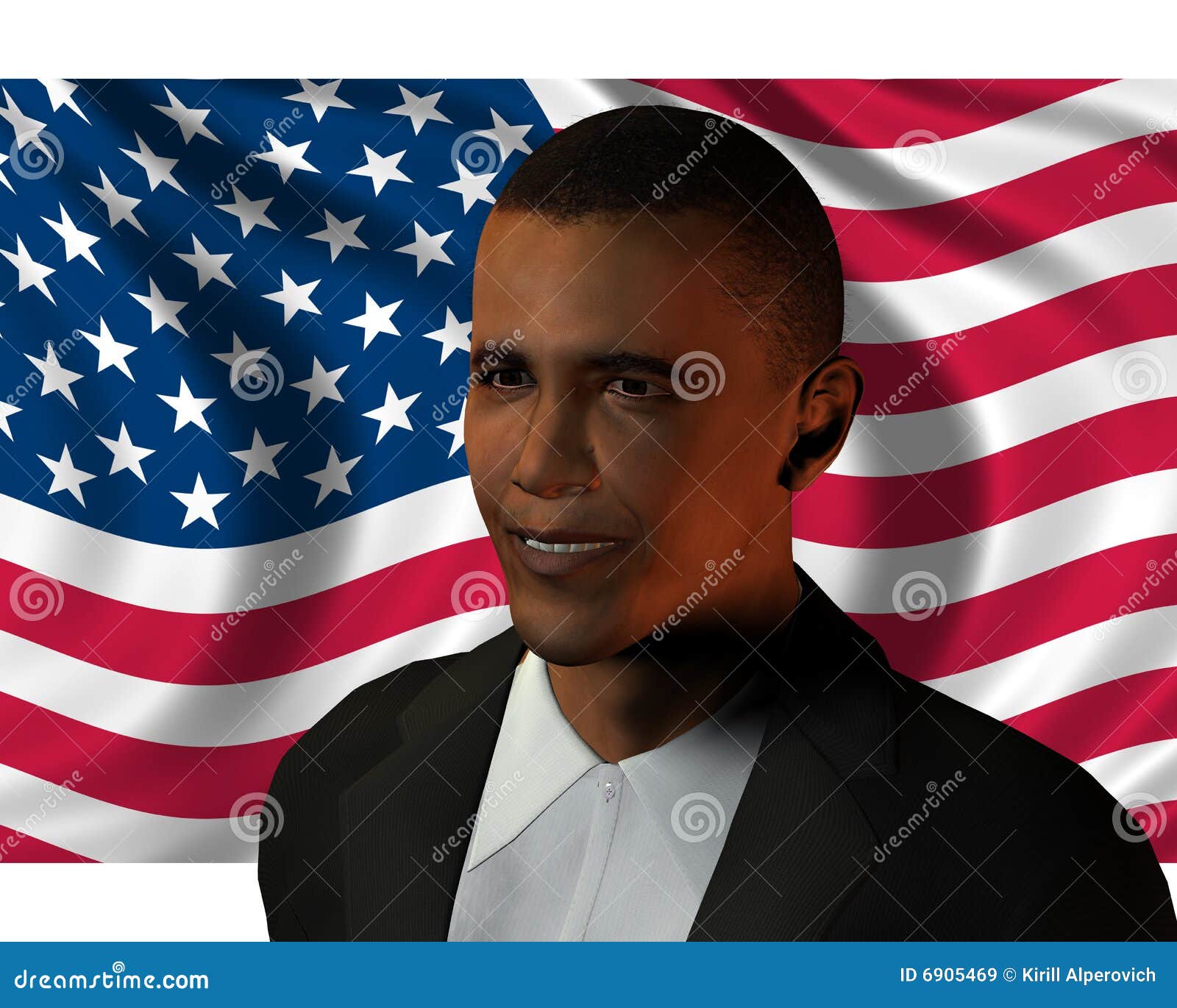 Barack Obama 3d Model Isolated On A White Editorial Stock Image ...