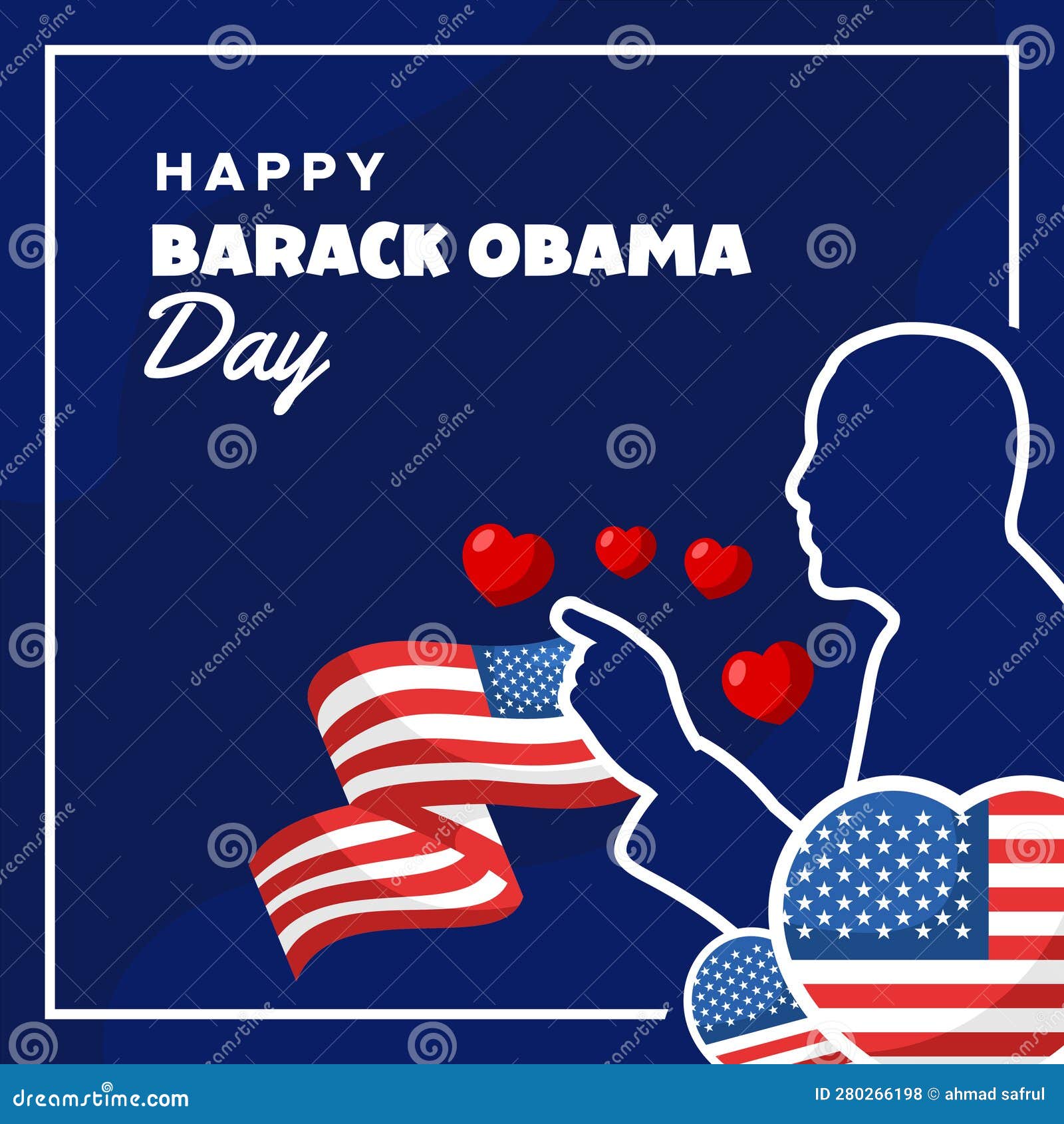 Barack Obama Day Celebration Event Vector Design Editorial Stock Photo ...