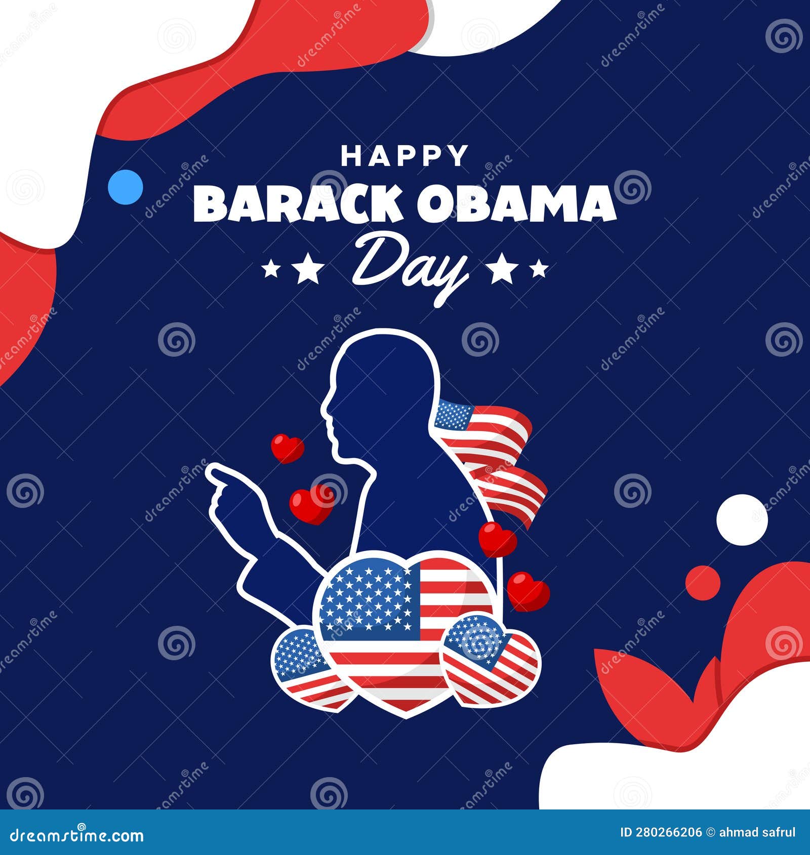 Barack Obama Day Celebration Event Vector Design Editorial Photo ...