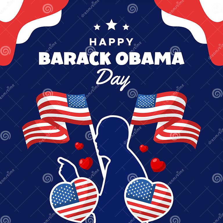 Barack Obama Day Celebration Event Vector Design Editorial Stock Photo ...