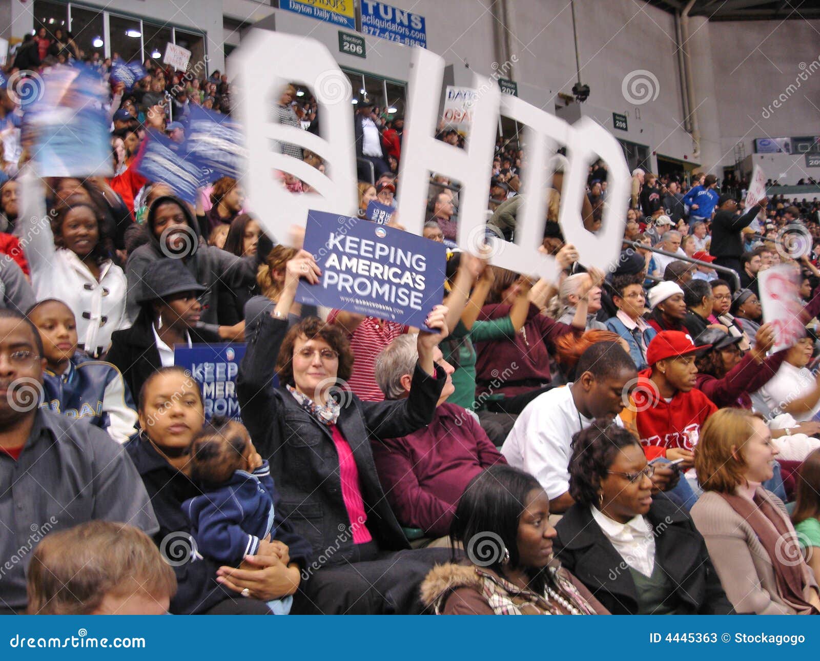 Barack Obama Ohio 3 editorial stock photo. Image of speech - 4445363