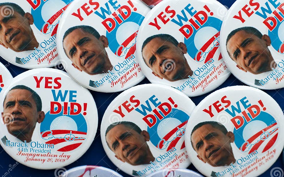 Barack Obama Pins and Buttons Editorial Stock Photo - Image of ...