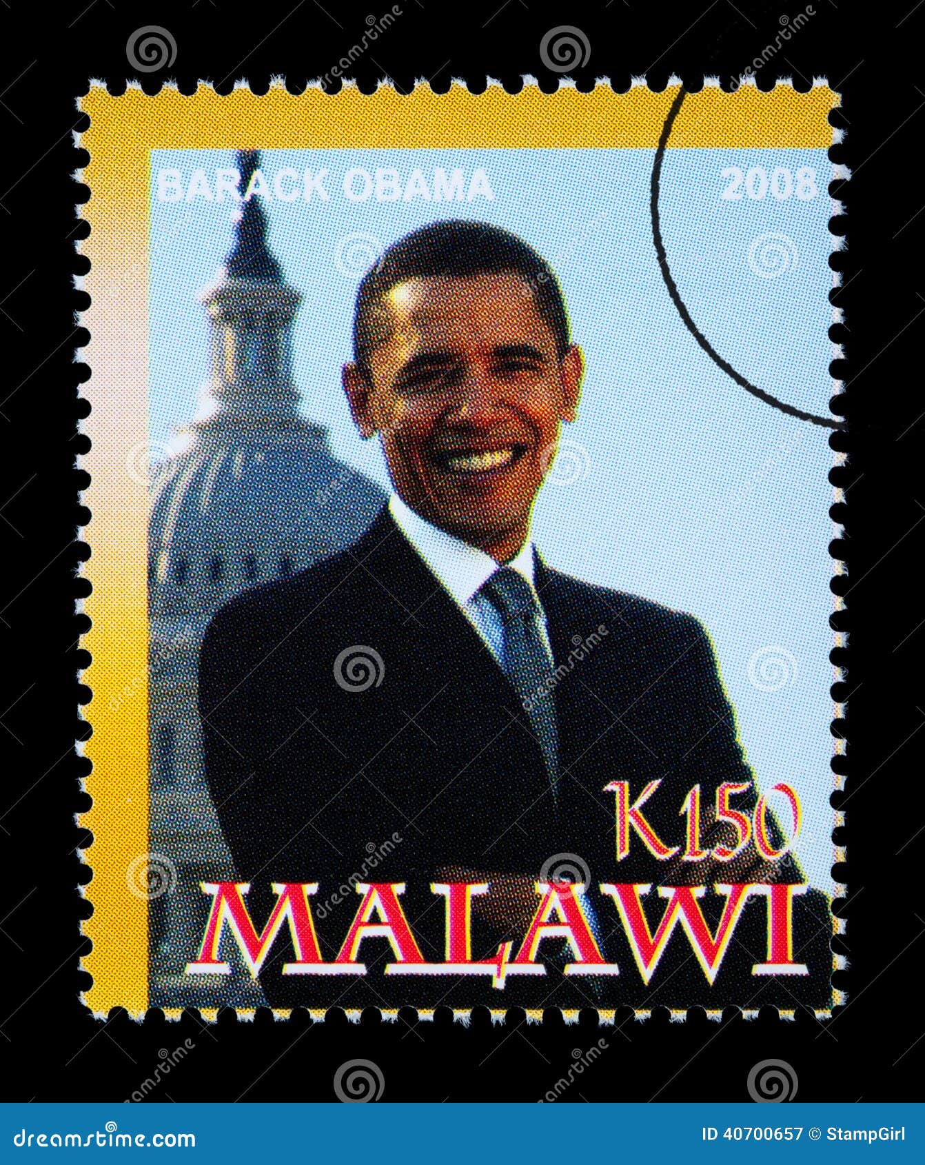 Barack Obama Postage Stamp fotografía editorial. Imagen de franqueo ...