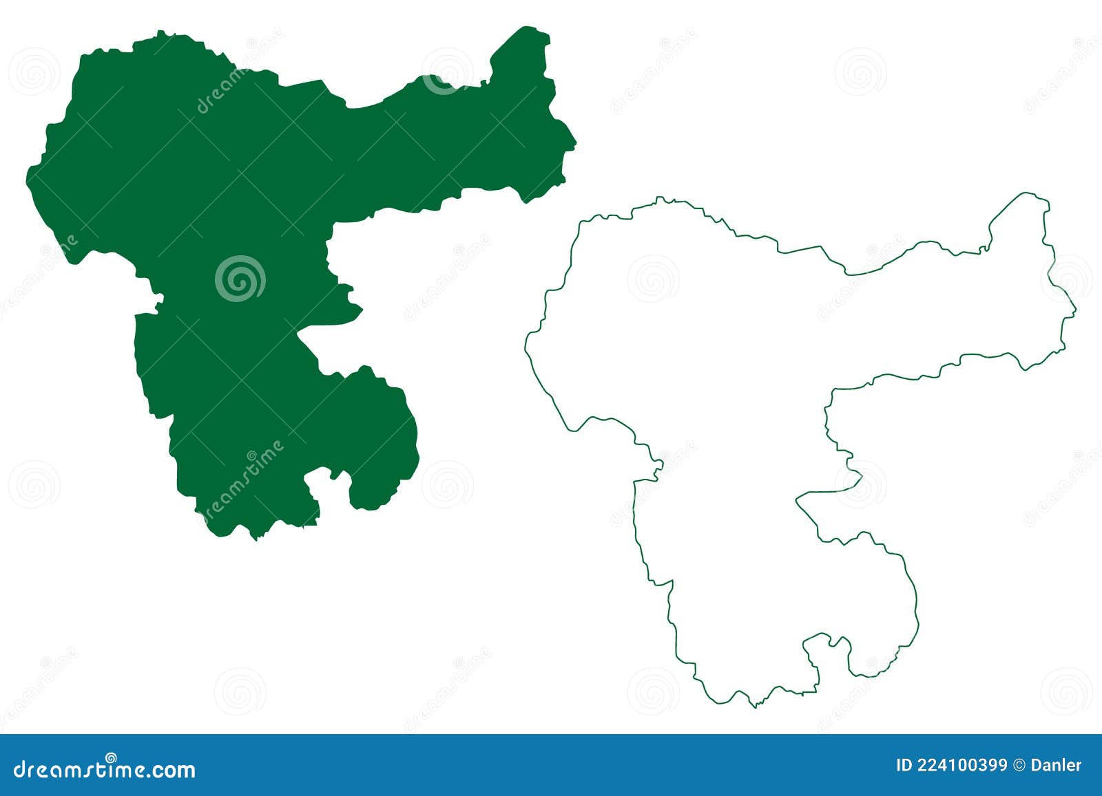 Baran District Rajasthan State, Republic of India Map Vector ...