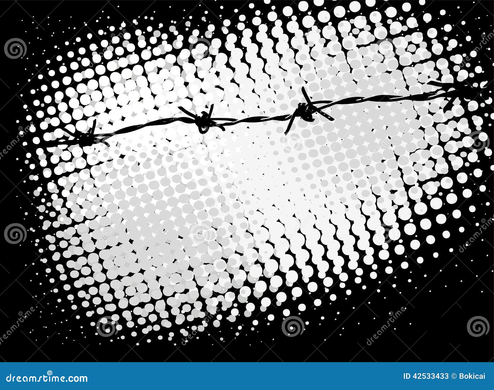 Barb wire background stock vector. Illustration of halftone - 42533433