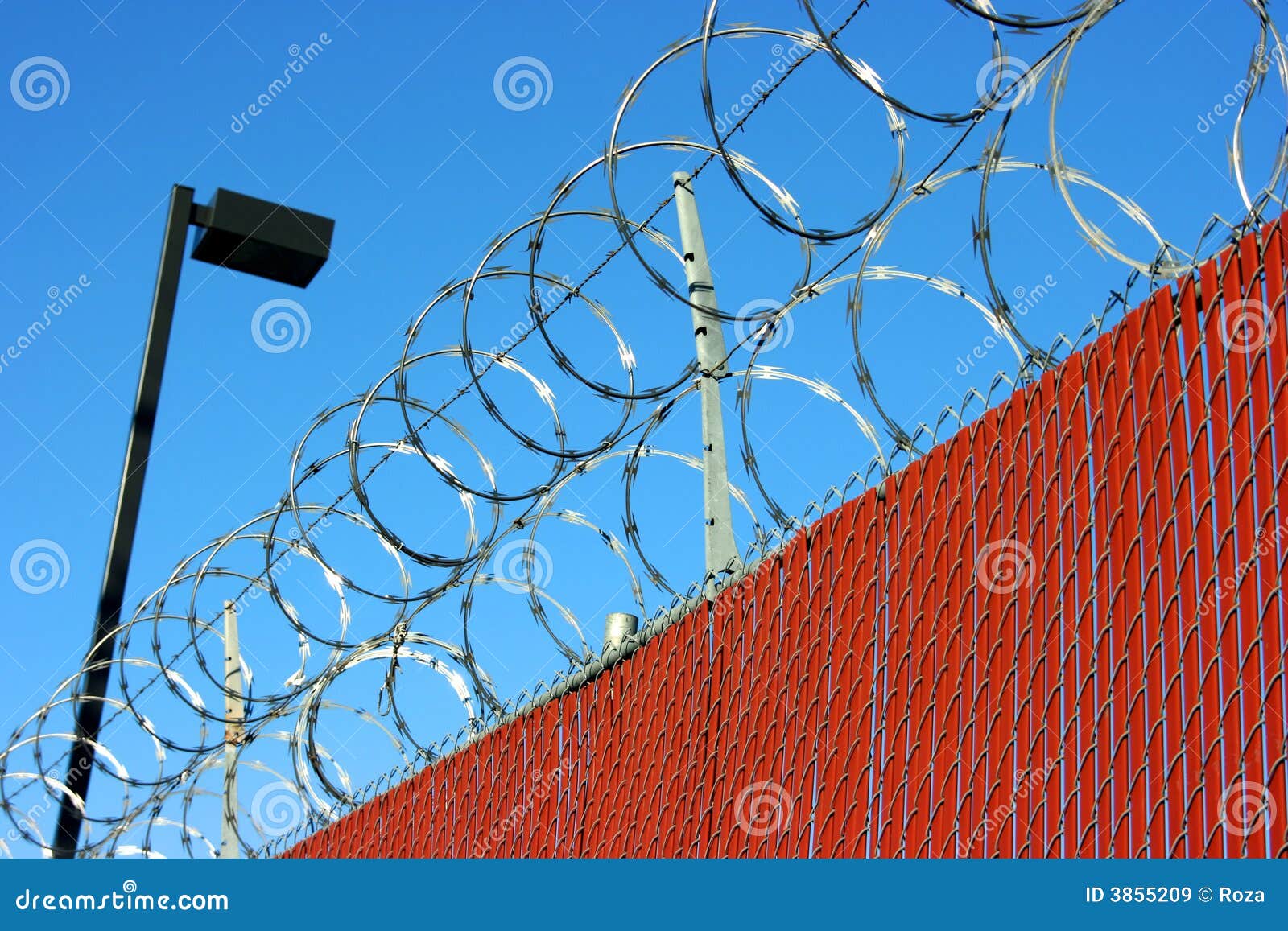 Barb wire fence stock image. Image of barbed, protection - 3855209